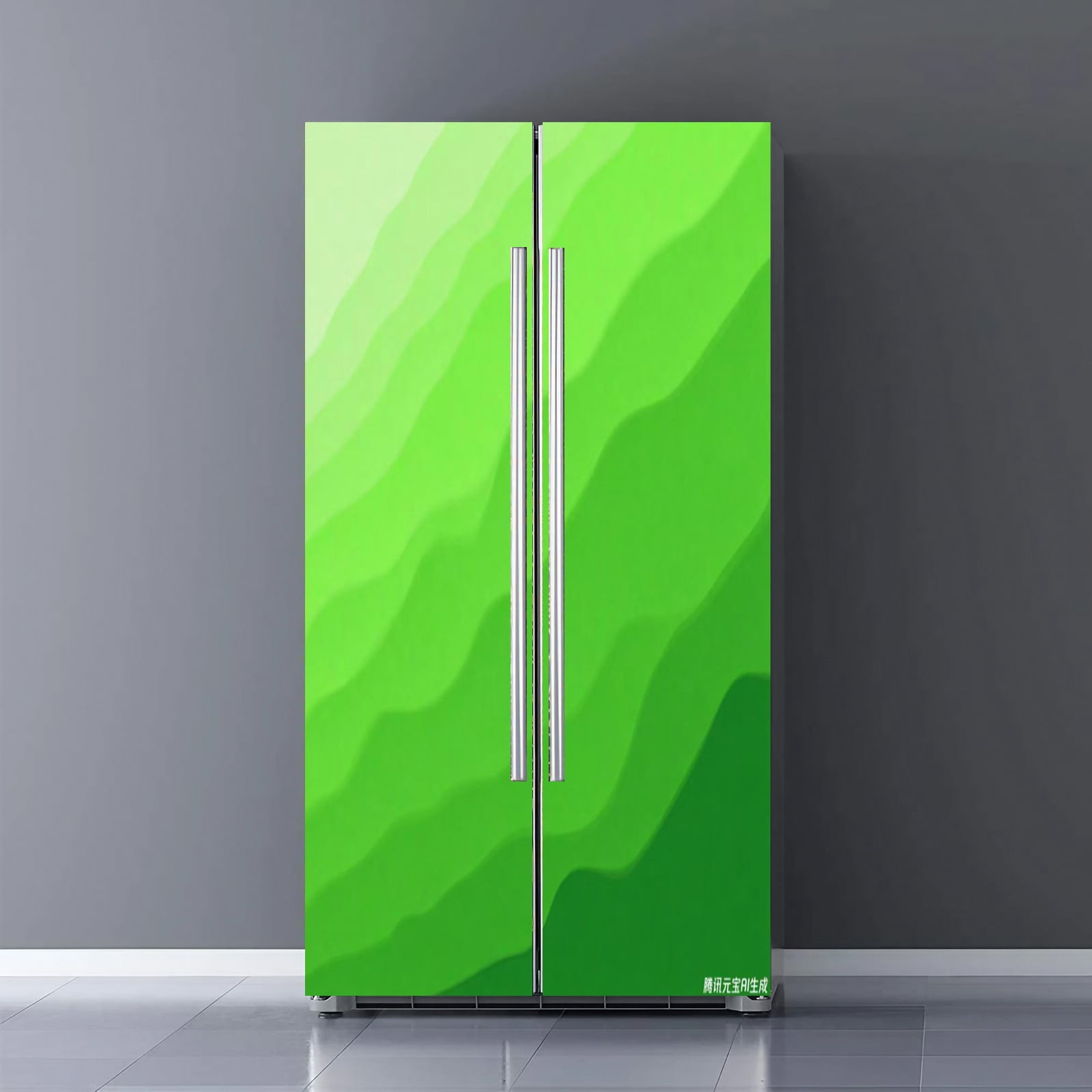 Fridge Door Wrap Vinyl Sticker Decor Front Refrigerator PVC Wallpaper ...