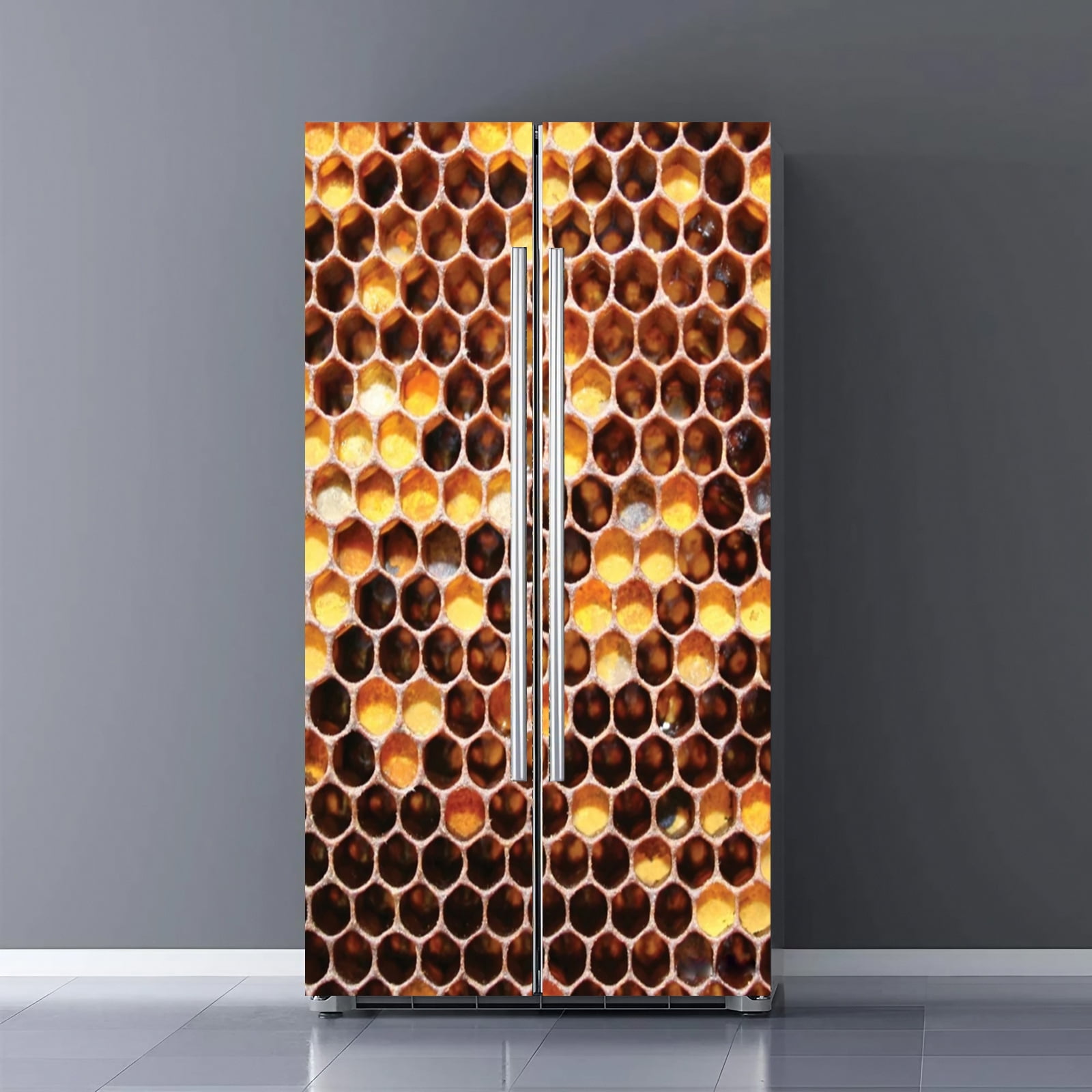 Fridge Door Wrap Vinyl Sticker Decor Front Refrigerator PVC Wallpaper ...