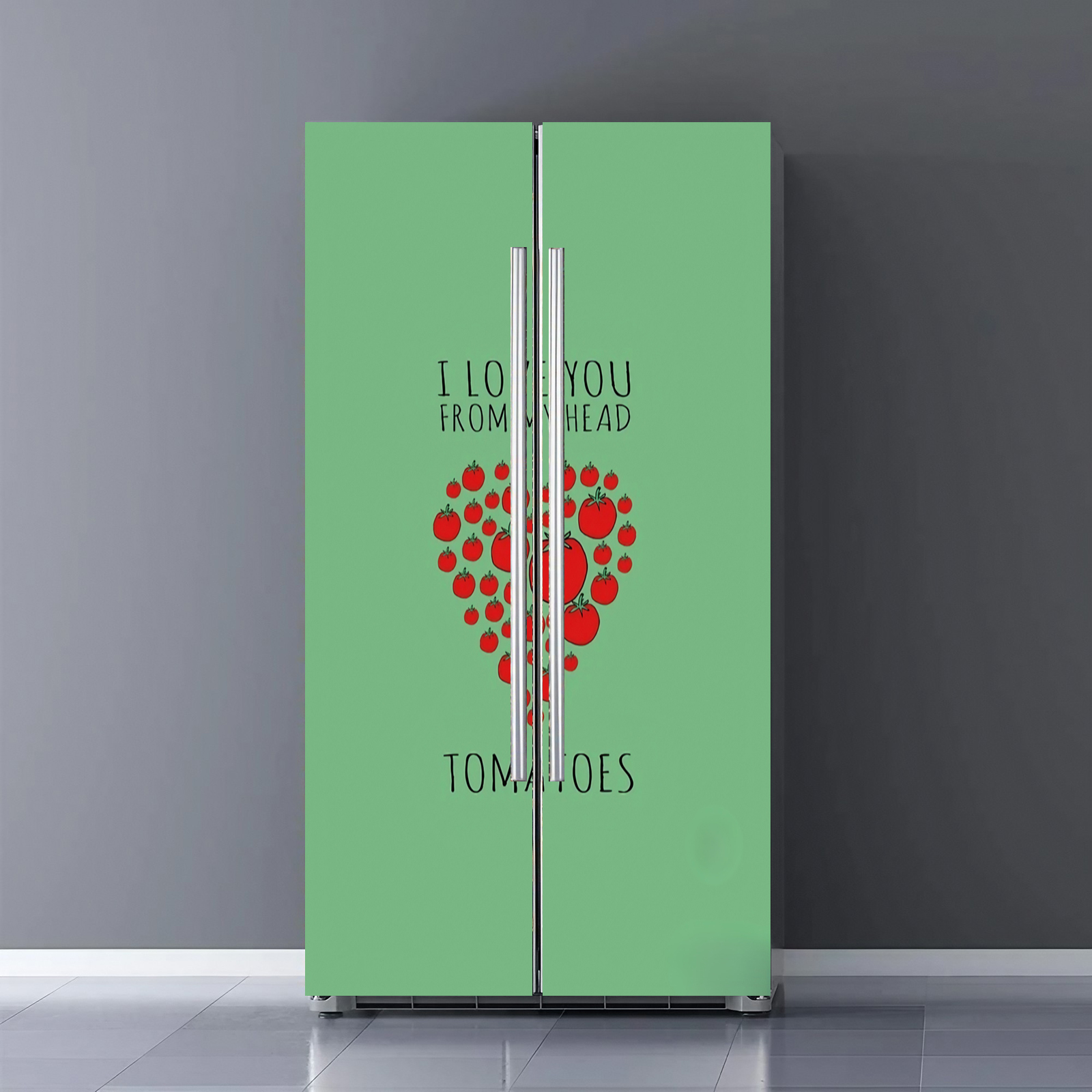 Fridge Door Wrap Vinyl Sticker Decor Front Refrigerator PVC Wallpaper ...