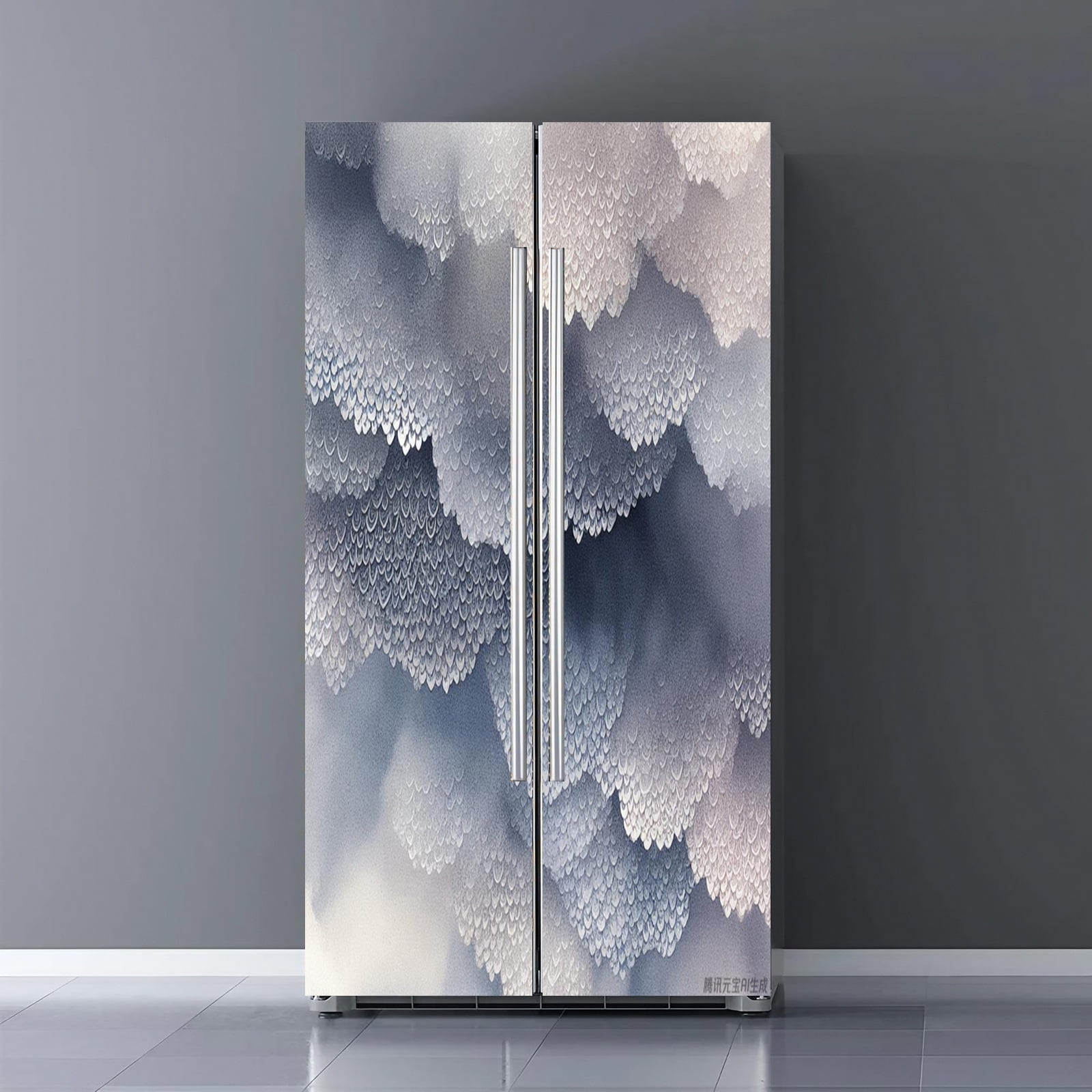 Fridge Door Wrap Vinyl Sticker Decor Front Refrigerator PVC Wallpaper ...
