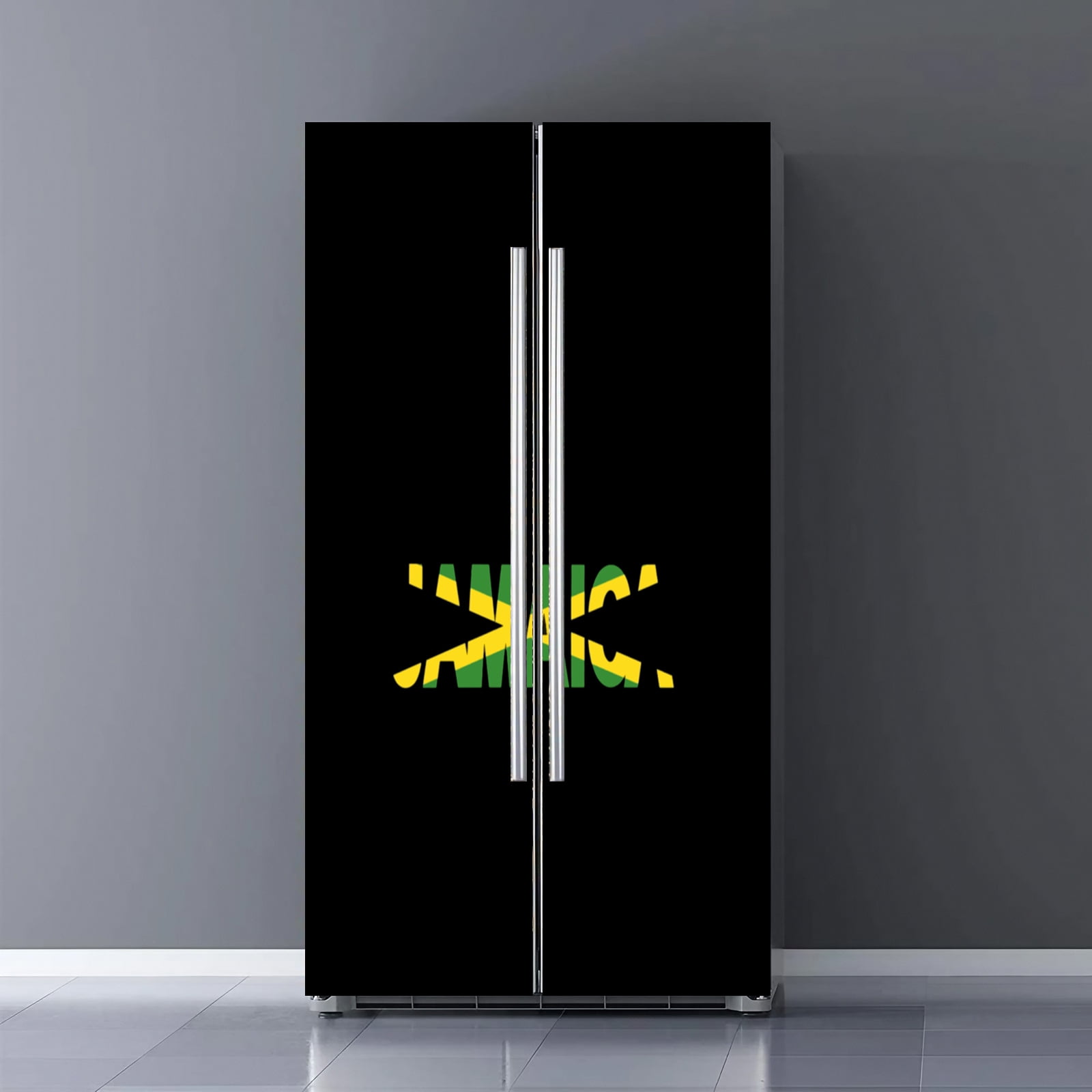 Fridge Door Wrap Vinyl Sticker Decor Front Refrigerator PVC Wallpaper ...