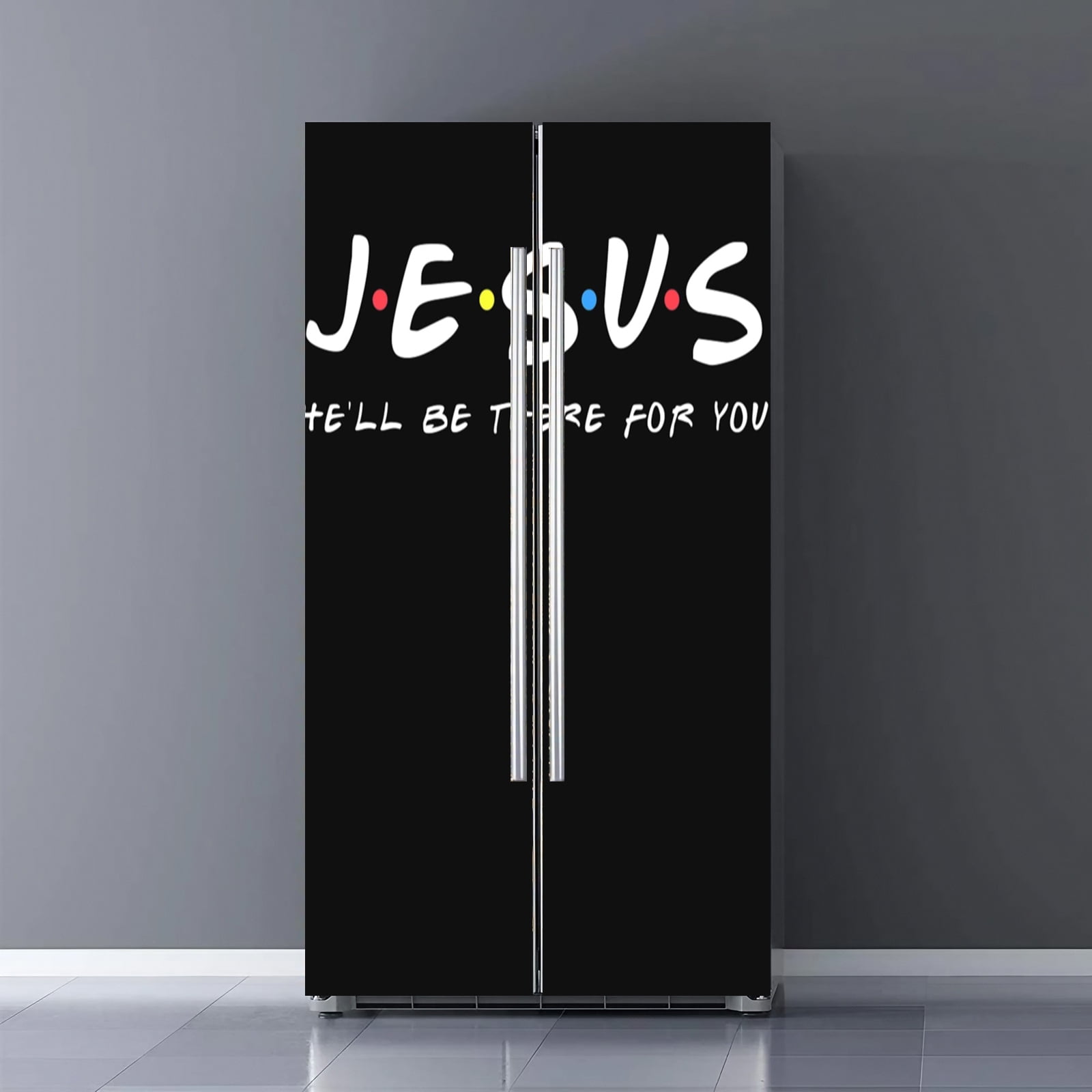 Fridge Door Wrap Vinyl Sticker Decor Front Refrigerator PVC Wallpaper ...