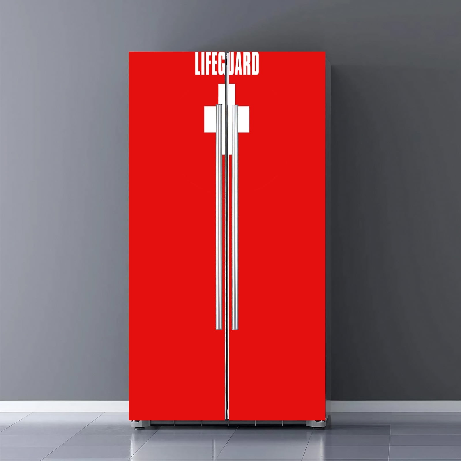 Fridge Door Wrap Vinyl Sticker Decor Front Refrigerator PVC Wallpaper ...