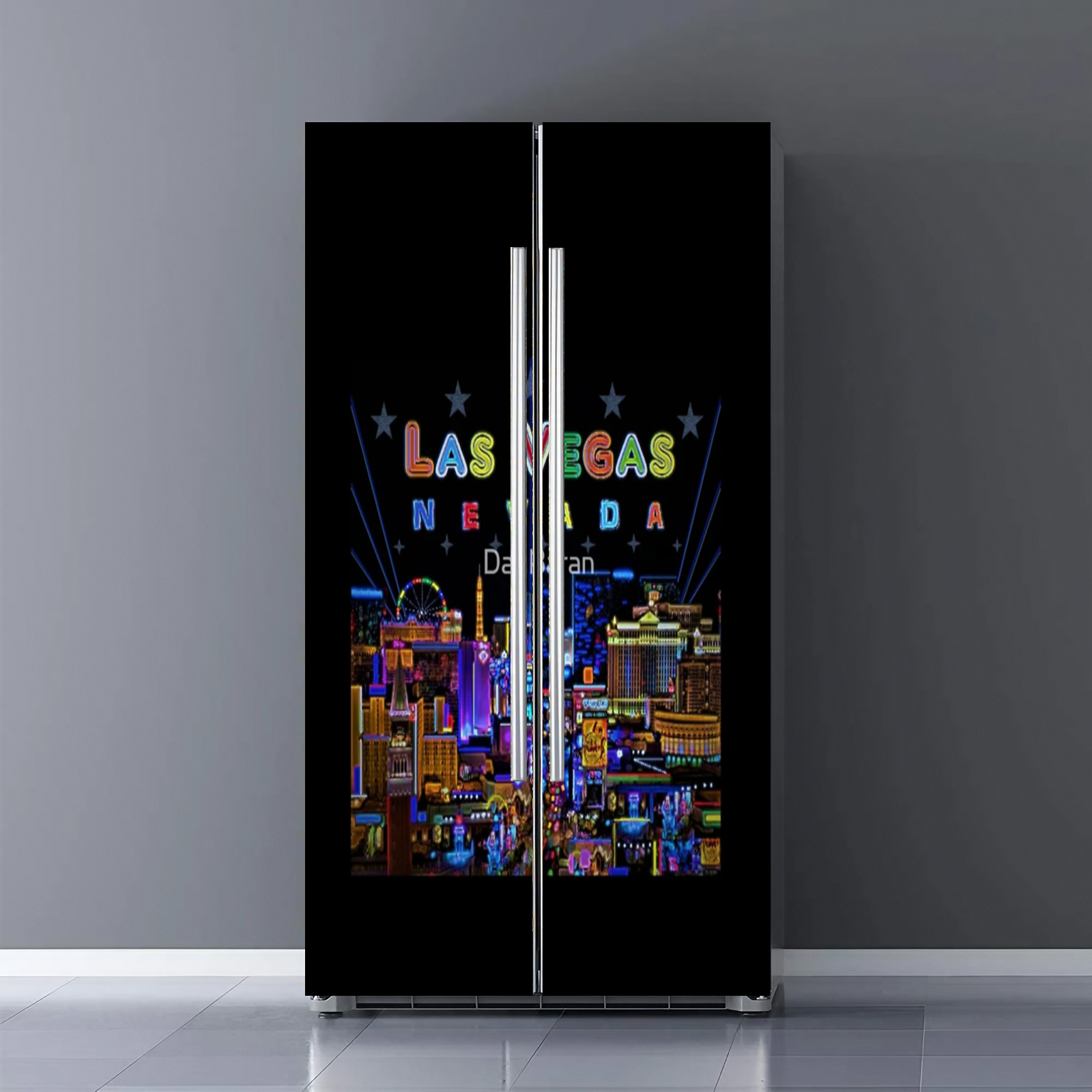 Fridge Door Wrap Vinyl Sticker Decor Front Refrigerator PVC Wallpaper ...