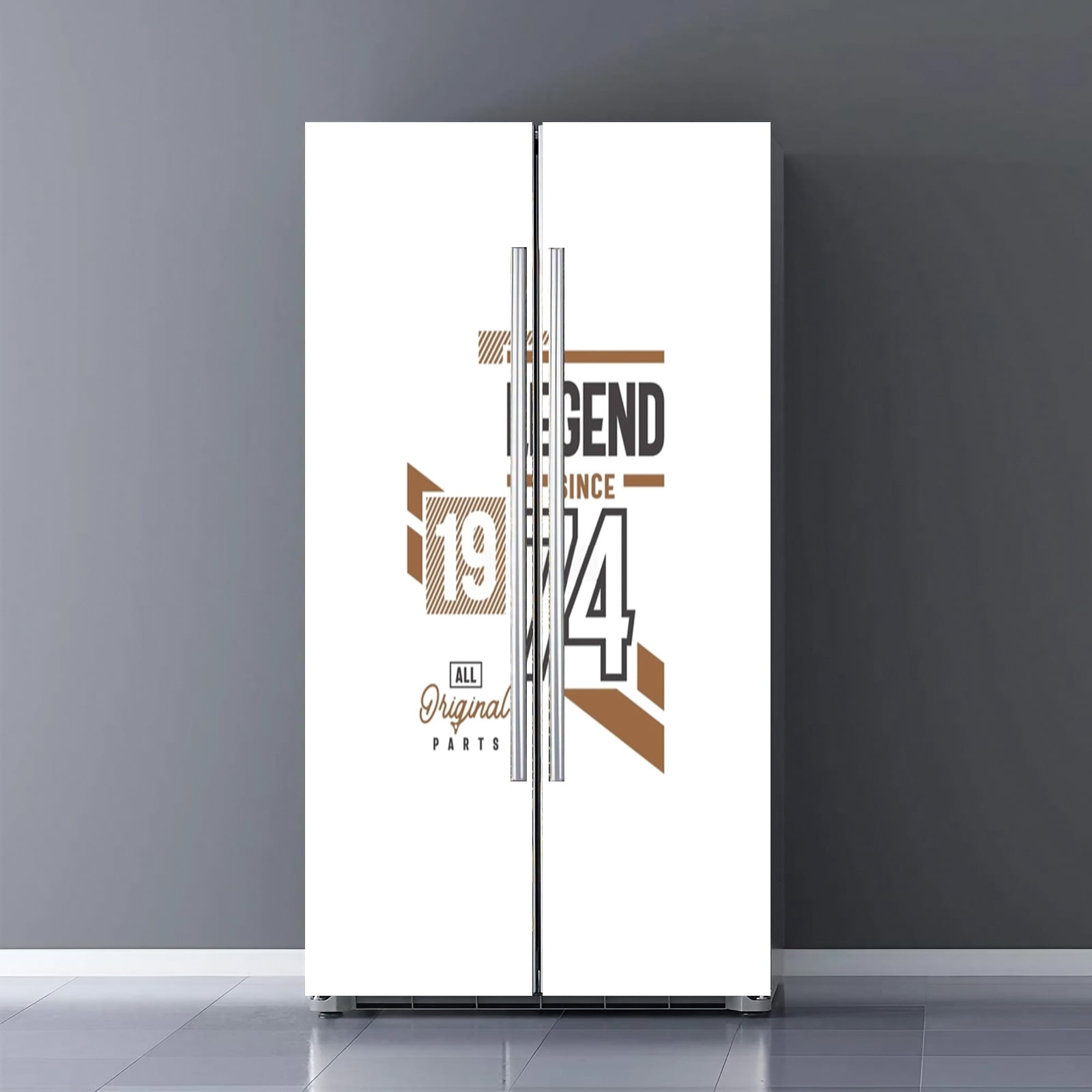 Fridge Door Wrap Vinyl Sticker Decor Front Refrigerator PVC Wallpaper ...
