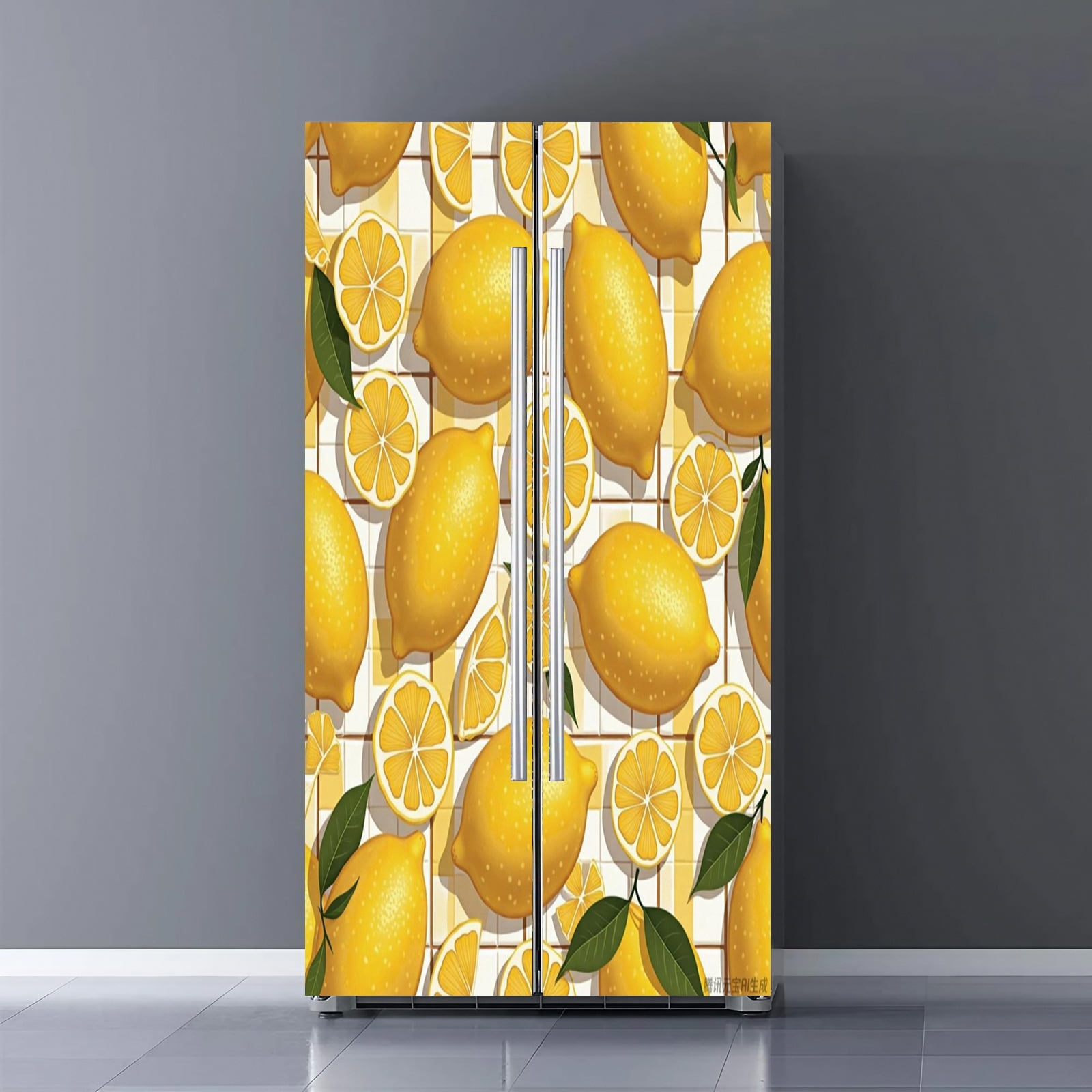 Fridge Door Wrap Vinyl Sticker Decor Front Refrigerator PVC Wallpaper ...