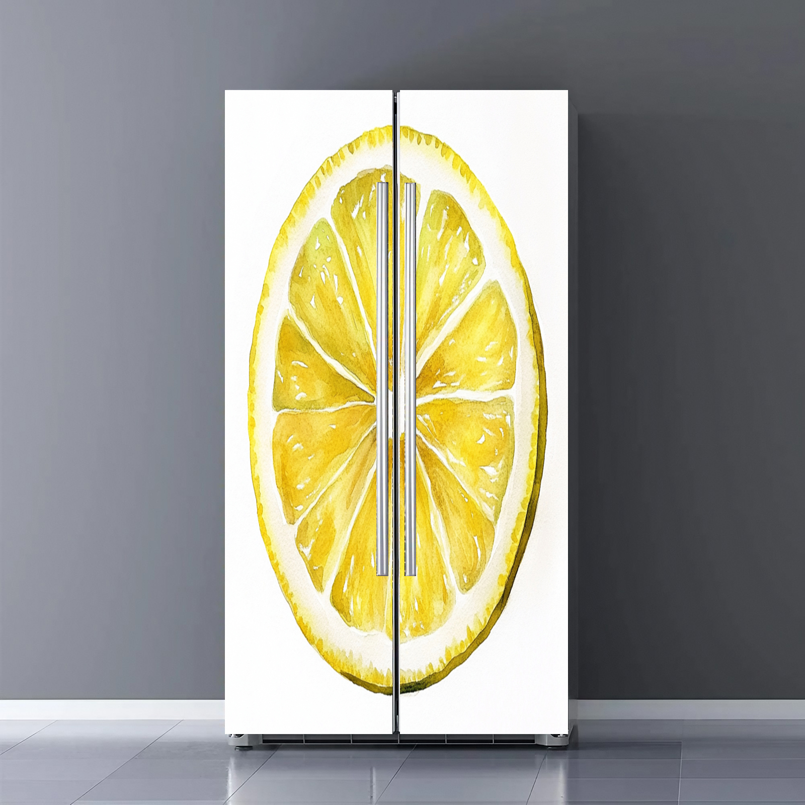 Fridge Door Wrap Vinyl Sticker Decor Front Refrigerator PVC Wallpaper ...