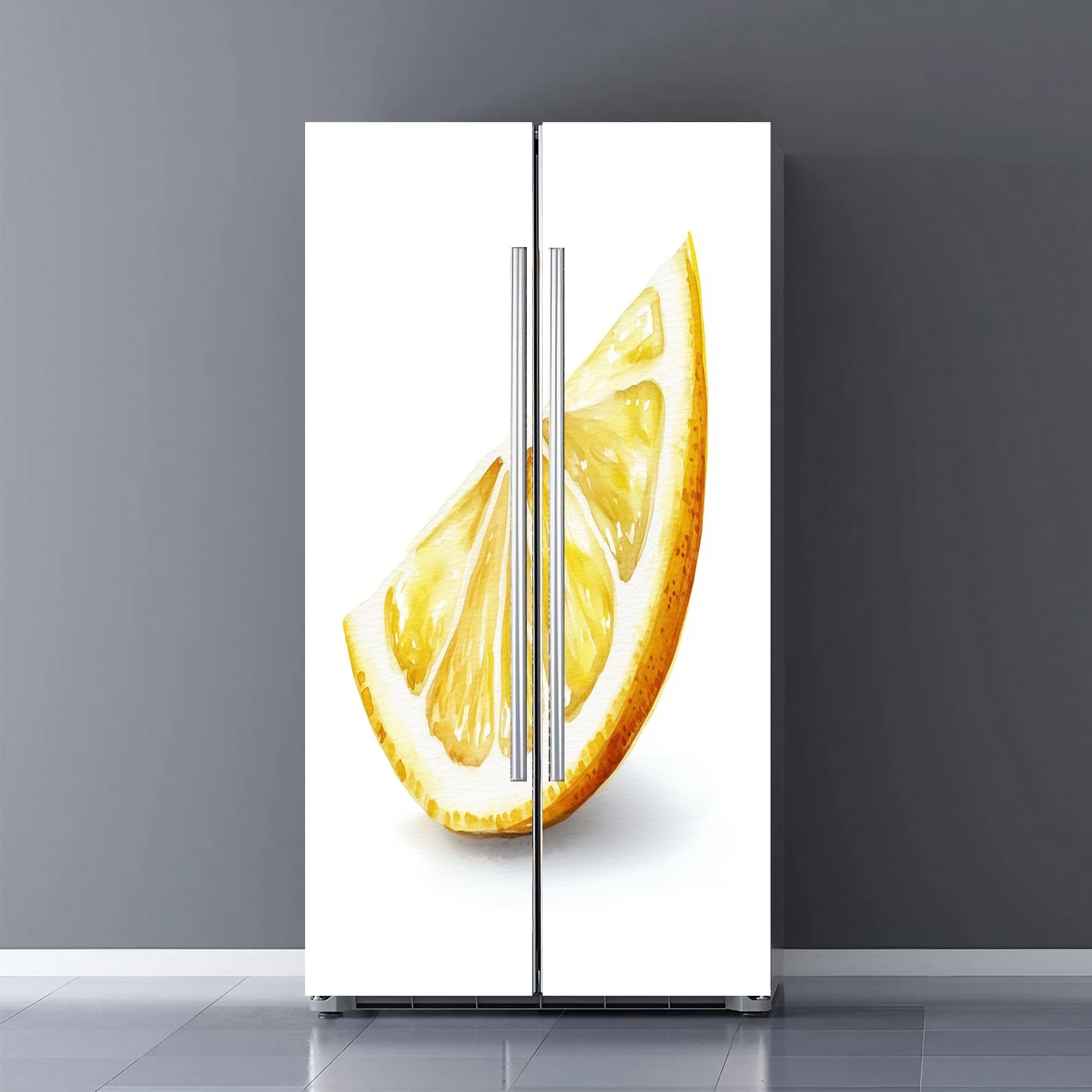 Fridge Door Wrap Vinyl Sticker Decor Front Refrigerator PVC Wallpaper ...