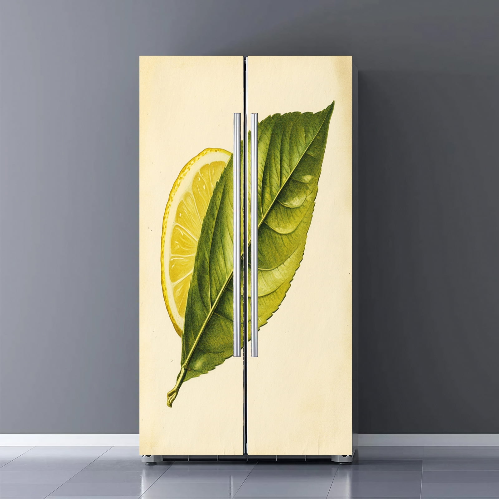 Fridge Door Wrap Vinyl Sticker Decor Front Refrigerator PVC Wallpaper ...