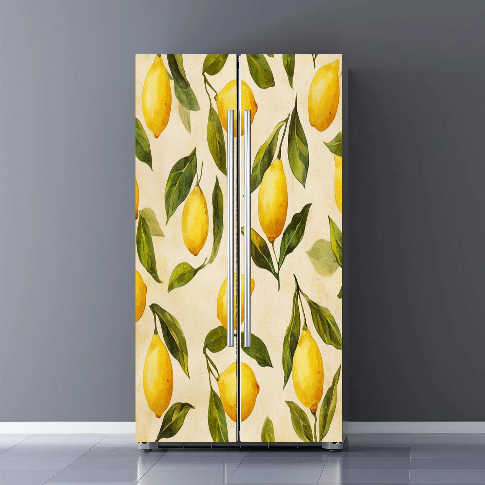 Fridge Door Wrap Vinyl Sticker Decor Front Refrigerator PVC Wallpaper ...
