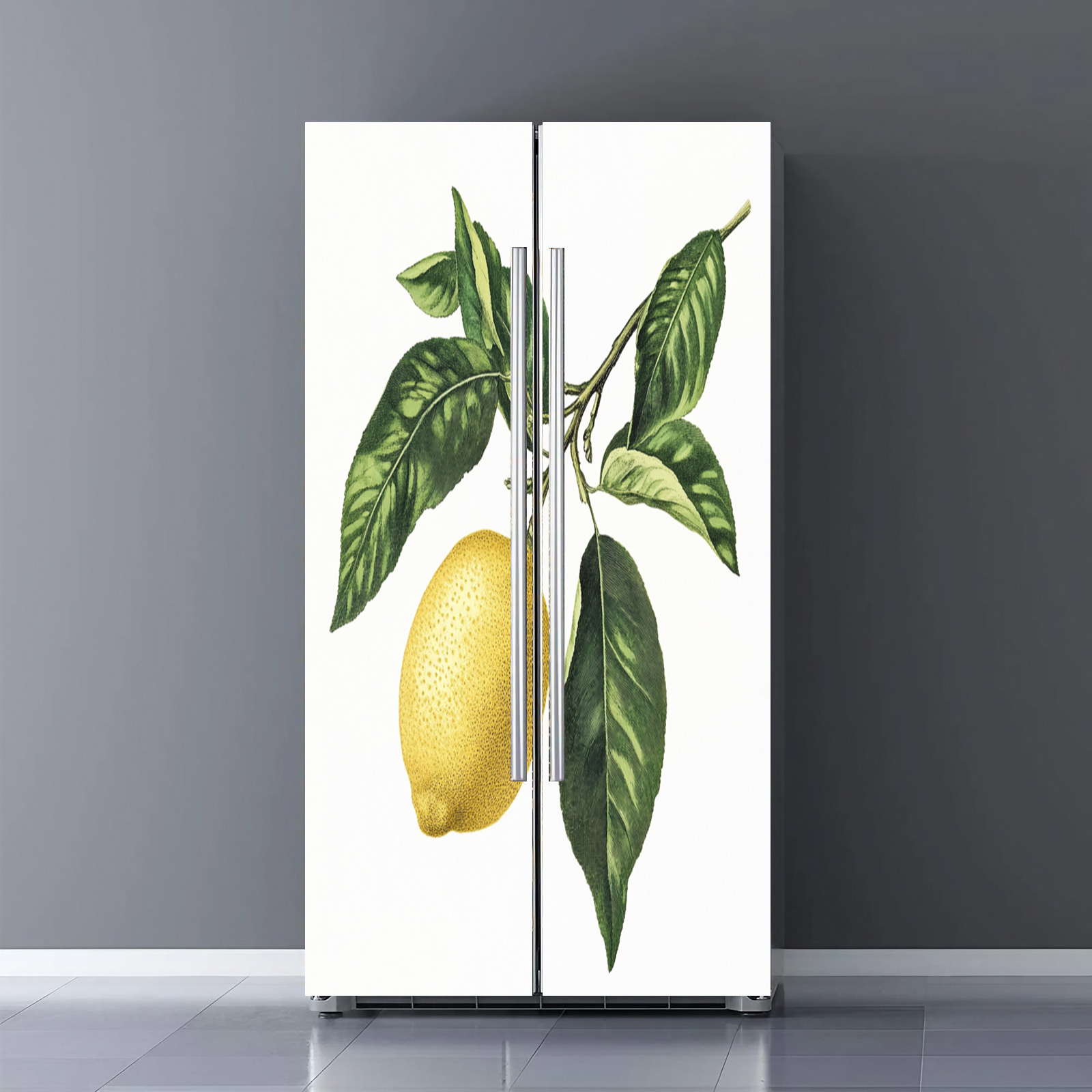 Fridge Door Wrap Vinyl Sticker Decor Front Refrigerator PVC Wallpaper ...