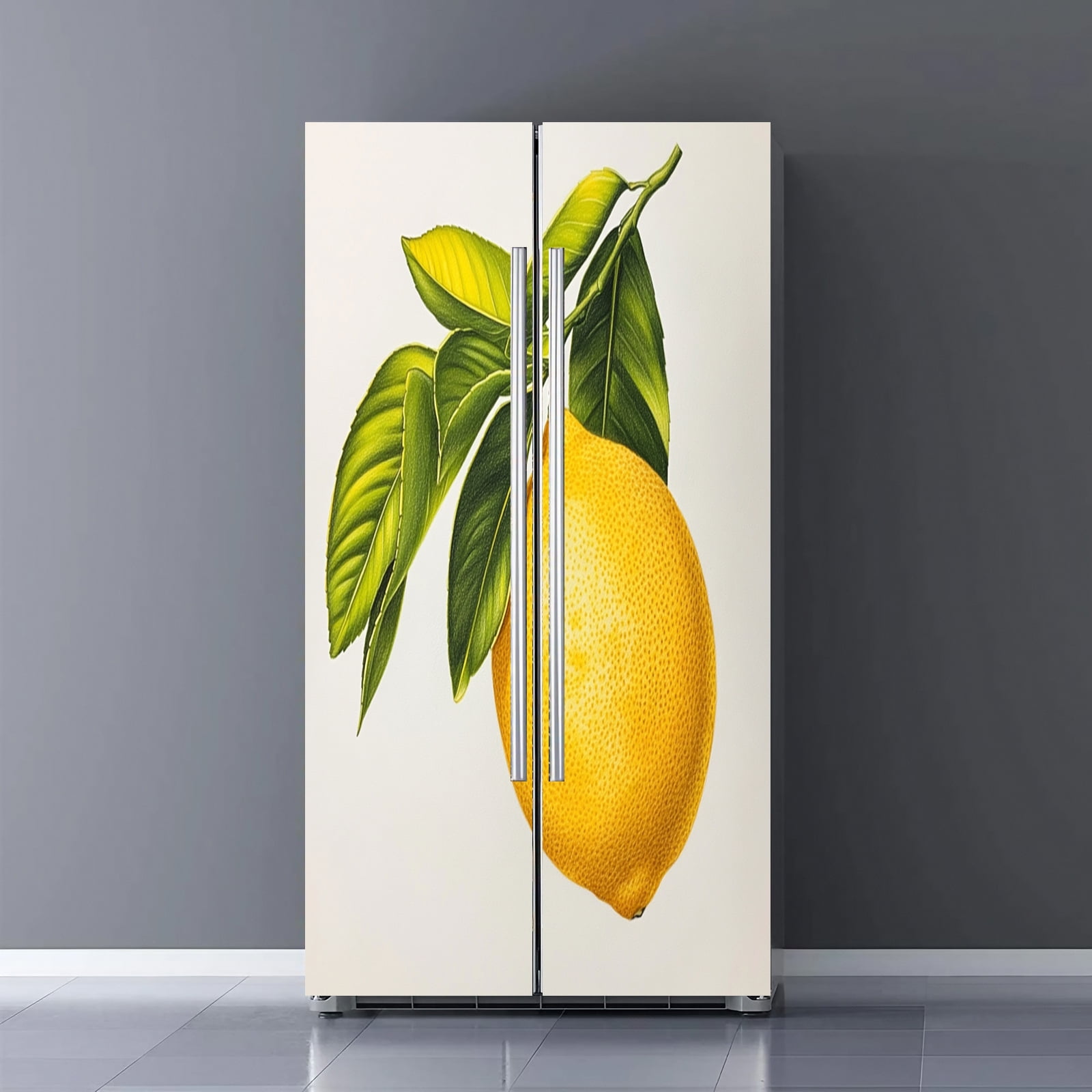 Fridge Door Wrap Vinyl Sticker Decor Front Refrigerator PVC Wallpaper ...
