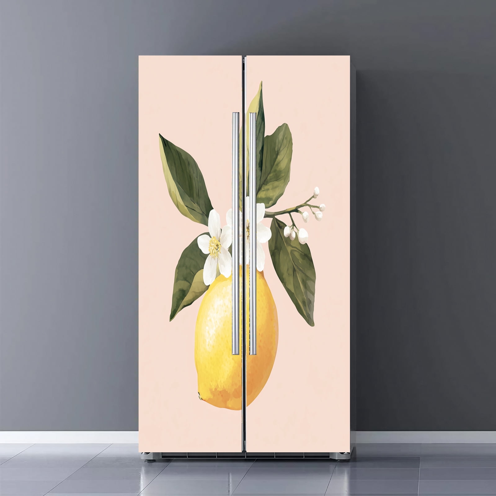 Fridge Door Wrap Vinyl Sticker Decor Front Refrigerator PVC Wallpaper ...