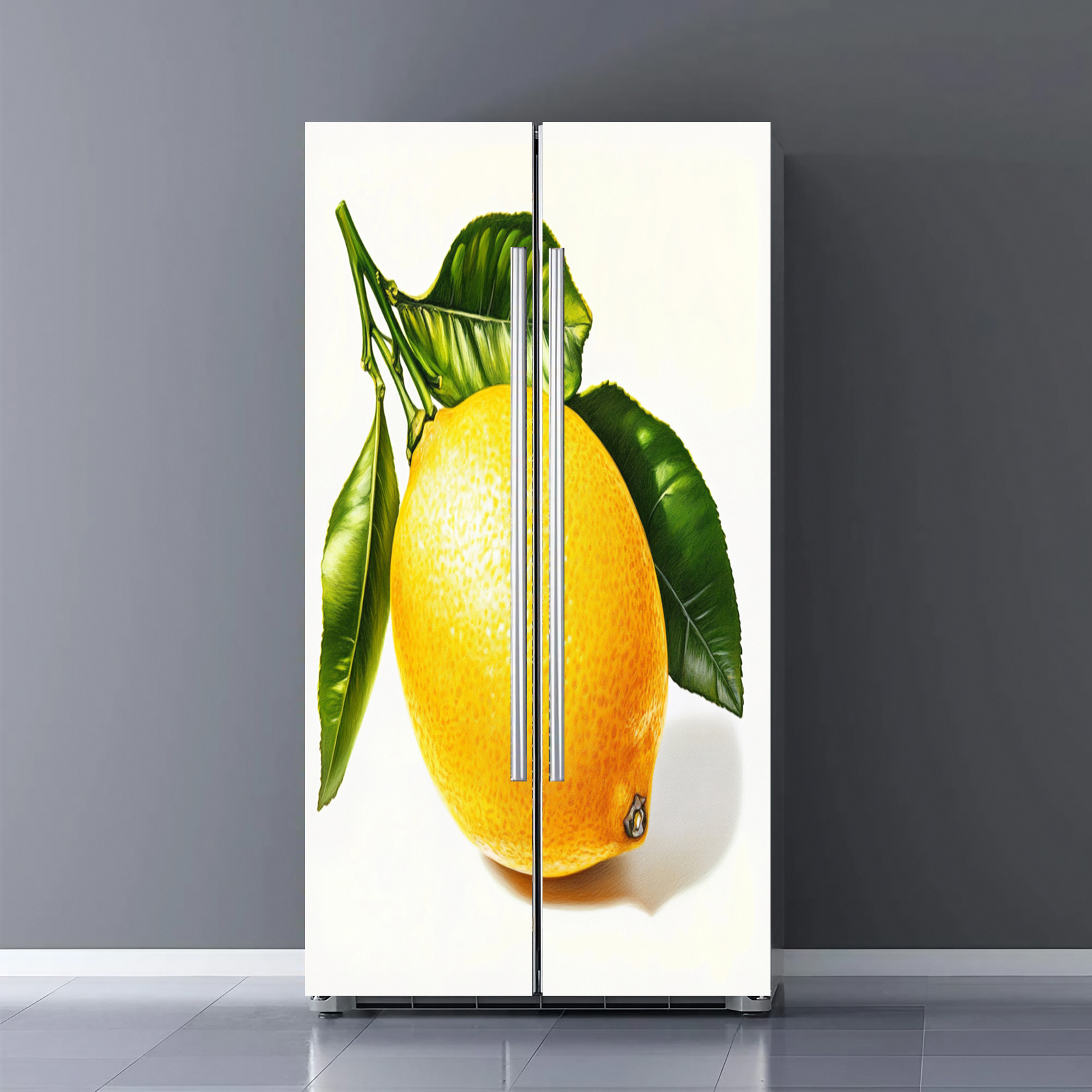 Fridge Door Wrap Vinyl Sticker Decor Front Refrigerator PVC Wallpaper ...