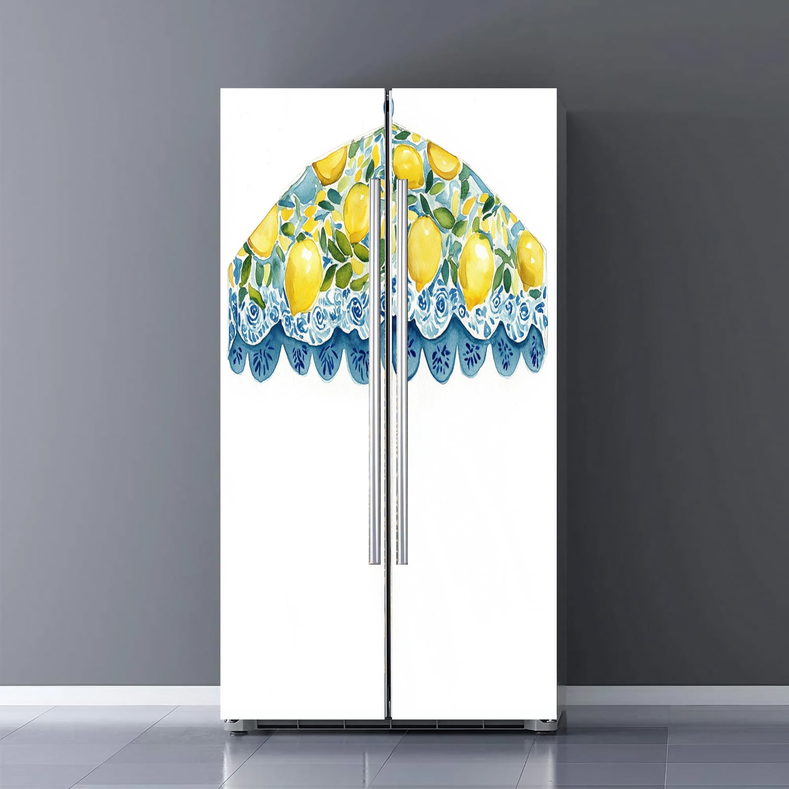Fridge Door Wrap Vinyl Sticker Decor Front Refrigerator PVC Wallpaper ...