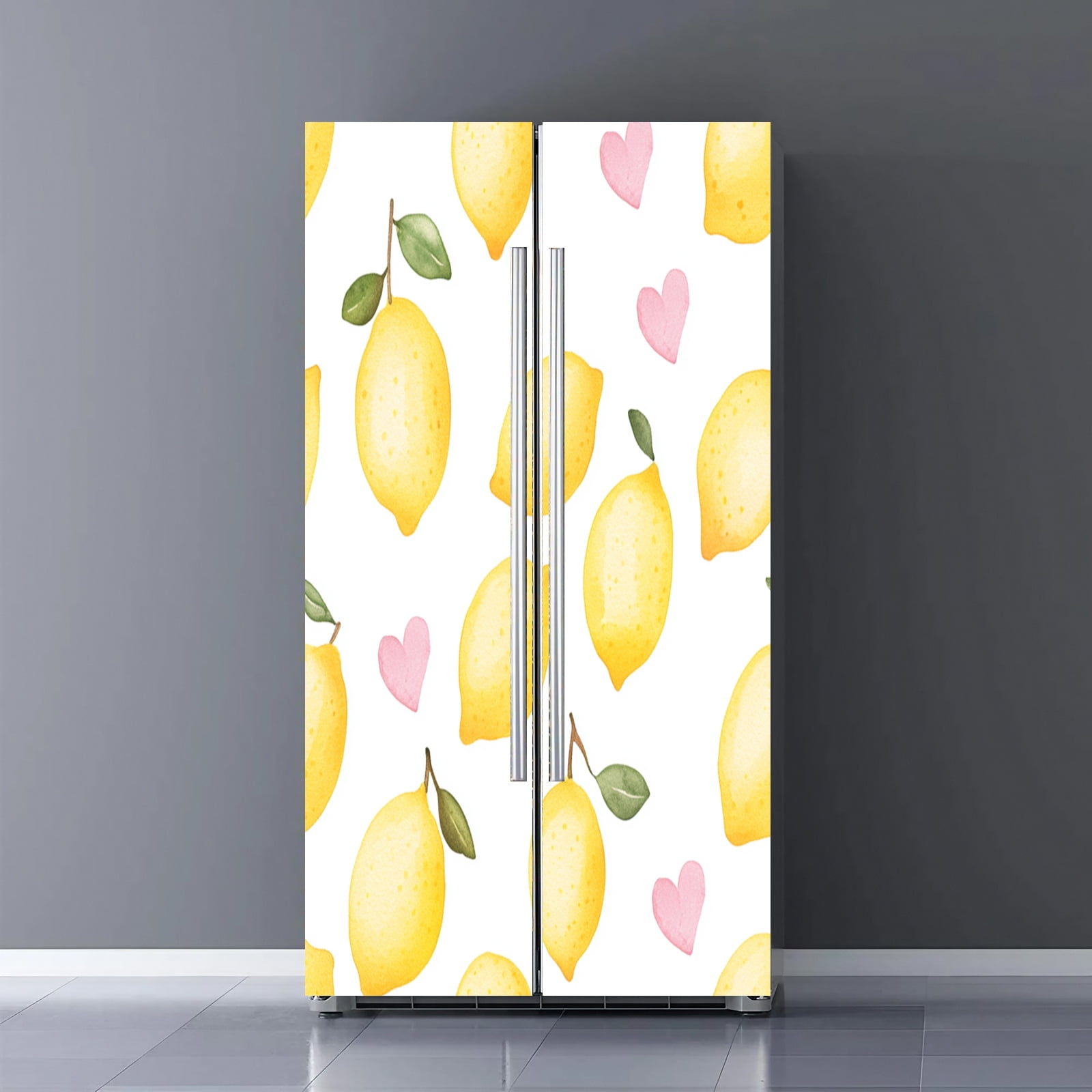 Fridge Door Wrap Vinyl Sticker Decor Front Refrigerator PVC Wallpaper ...