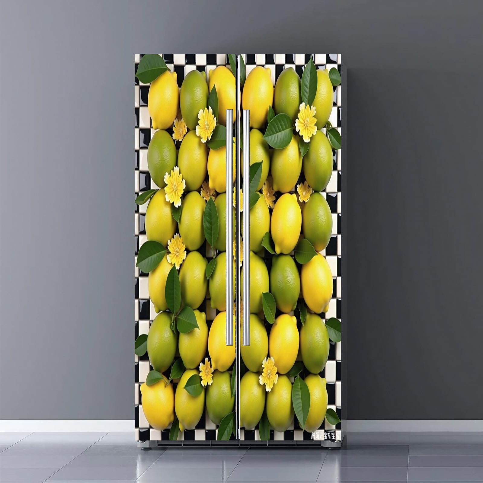 Fridge Door Wrap Vinyl Sticker Decor Front Refrigerator PVC Wallpaper ...