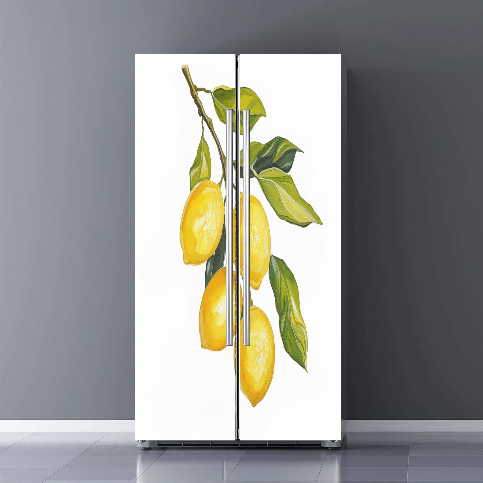 Fridge Door Wrap Vinyl Sticker Decor Front Refrigerator PVC Wallpaper ...