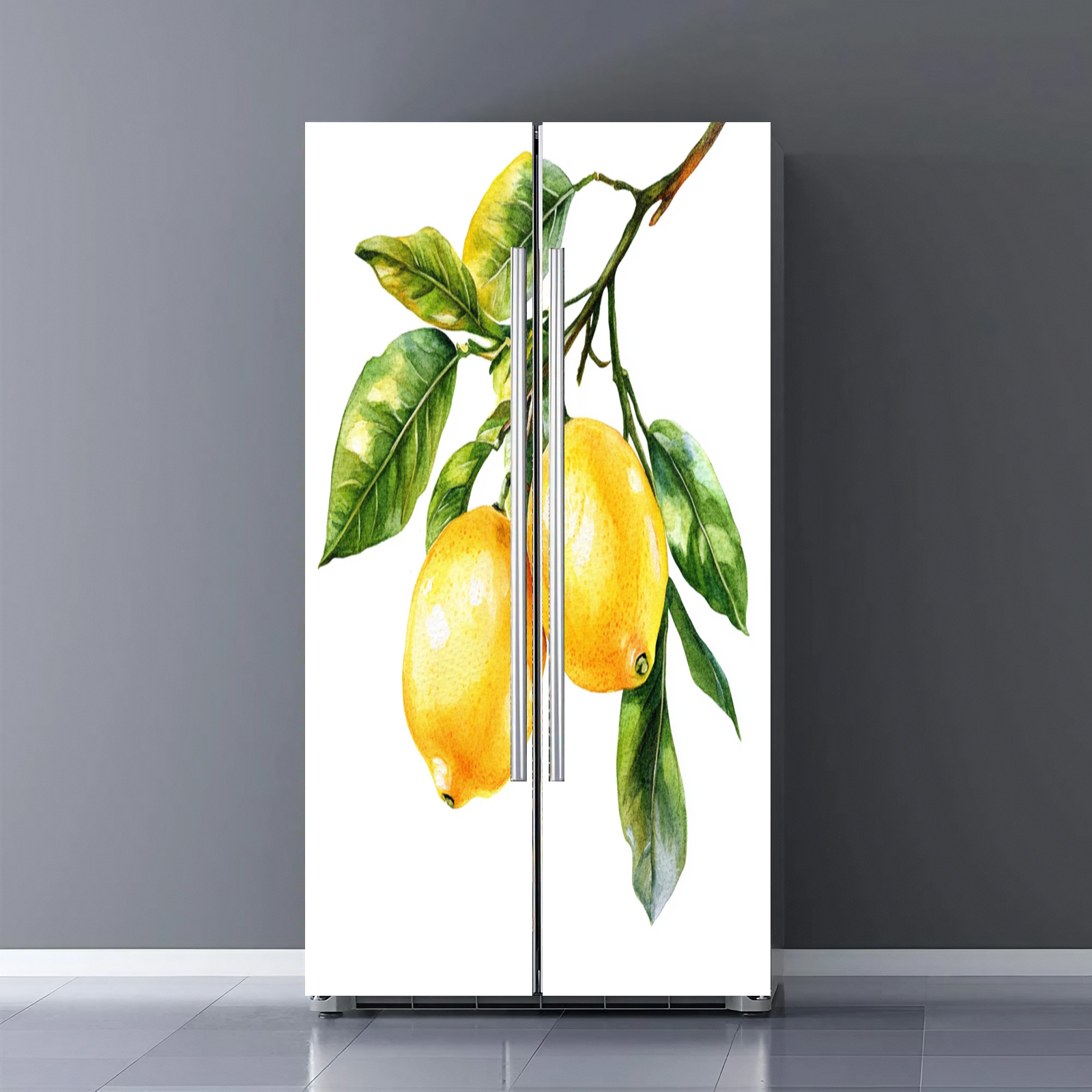 Fridge Door Wrap Vinyl Sticker Decor Front Refrigerator PVC Wallpaper ...