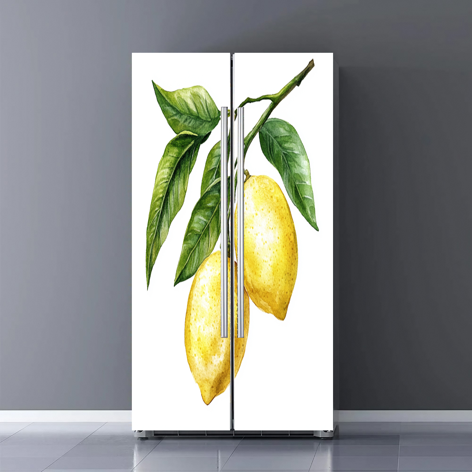Fridge Door Wrap Vinyl Sticker Decor Front Refrigerator PVC Wallpaper ...
