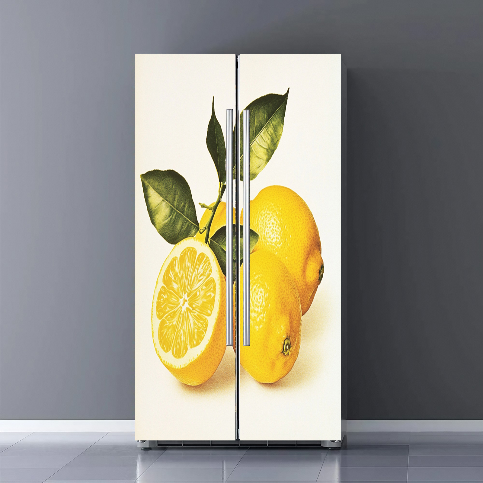 Fridge Door Wrap Vinyl Sticker Decor Front Refrigerator PVC Wallpaper ...