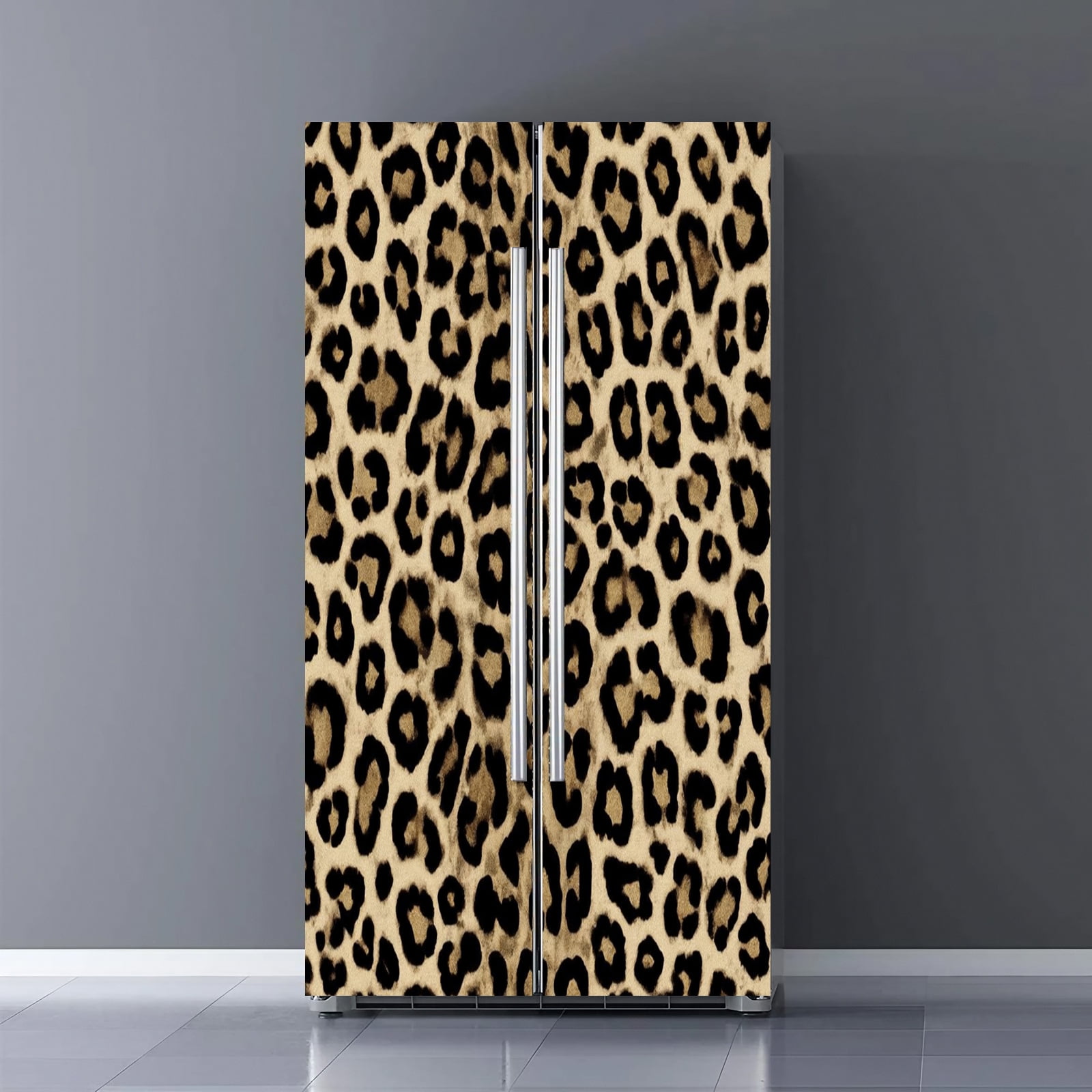 Fridge Door Wrap Vinyl Sticker Decor Front Refrigerator PVC Wallpaper ...