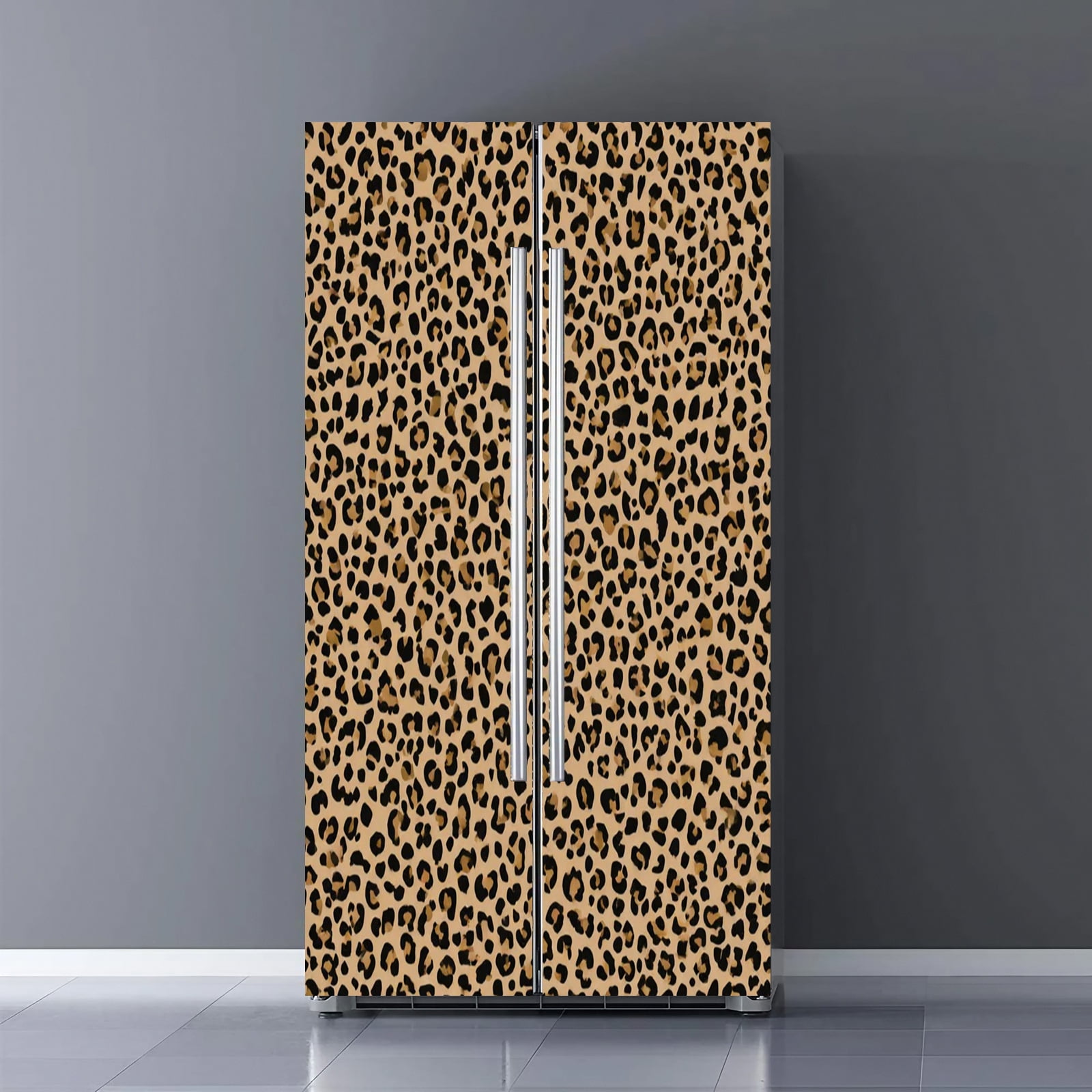 Fridge Door Wrap Vinyl Sticker Decor Front Refrigerator PVC Wallpaper ...