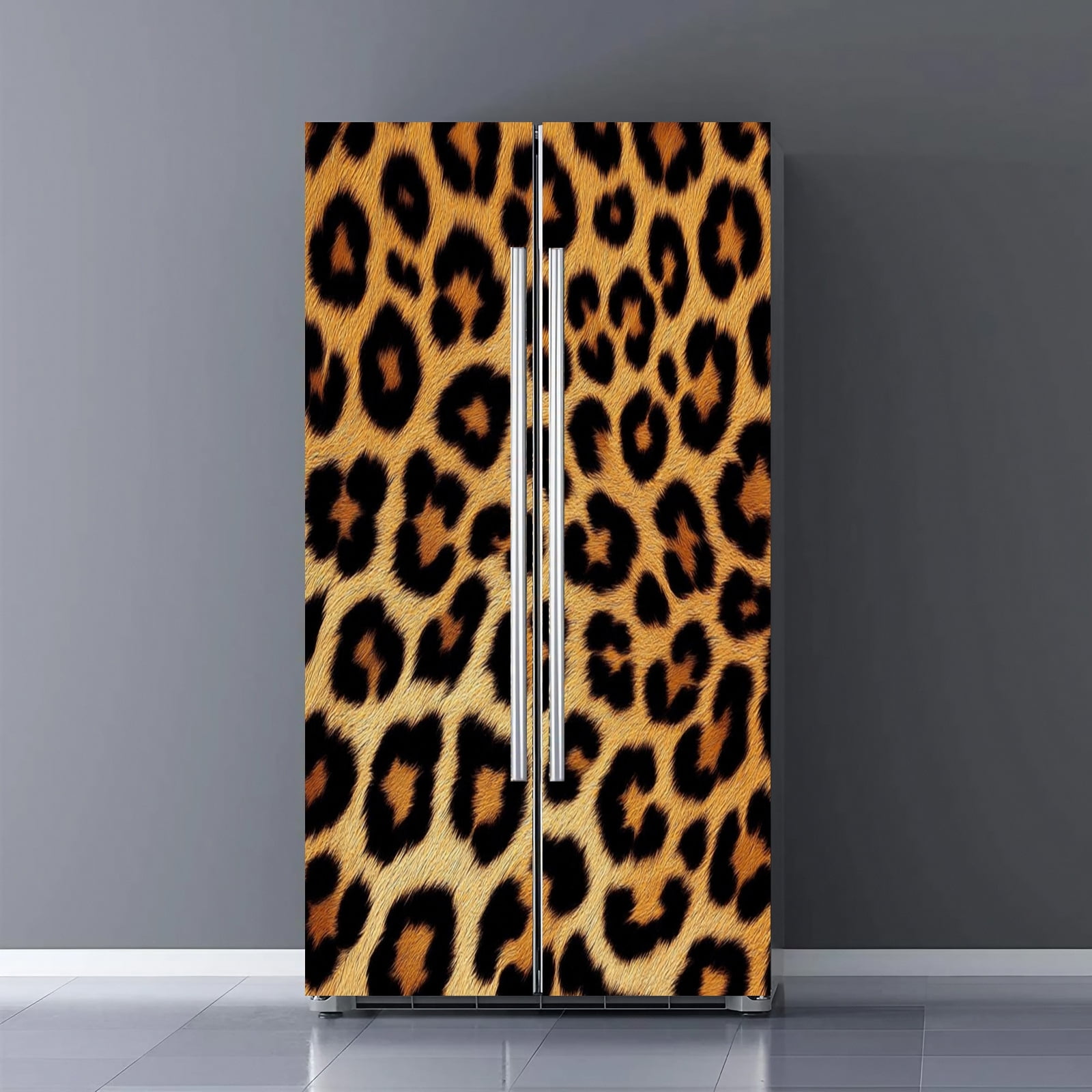 Fridge Door Wrap Vinyl Sticker Decor Front Refrigerator PVC Wallpaper ...