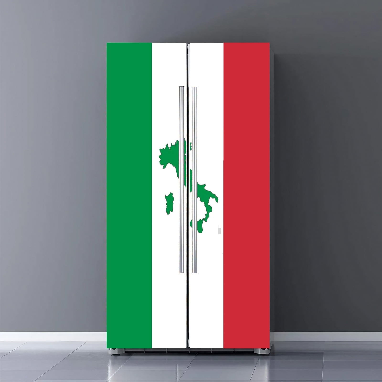 Fridge Door Wrap Vinyl Sticker Decor Front Refrigerator PVC Wallpaper ...
