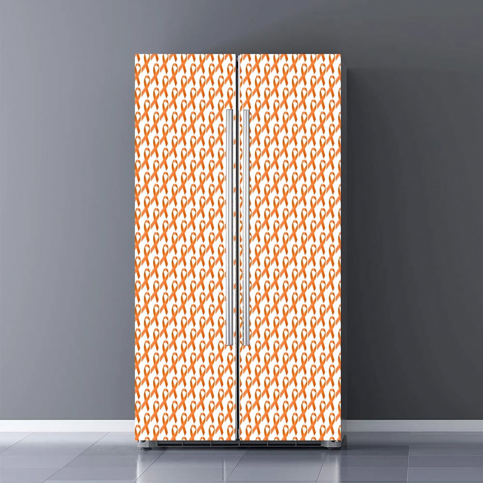 Fridge Door Wrap Vinyl Sticker Decor Front Refrigerator PVC Wallpaper ...