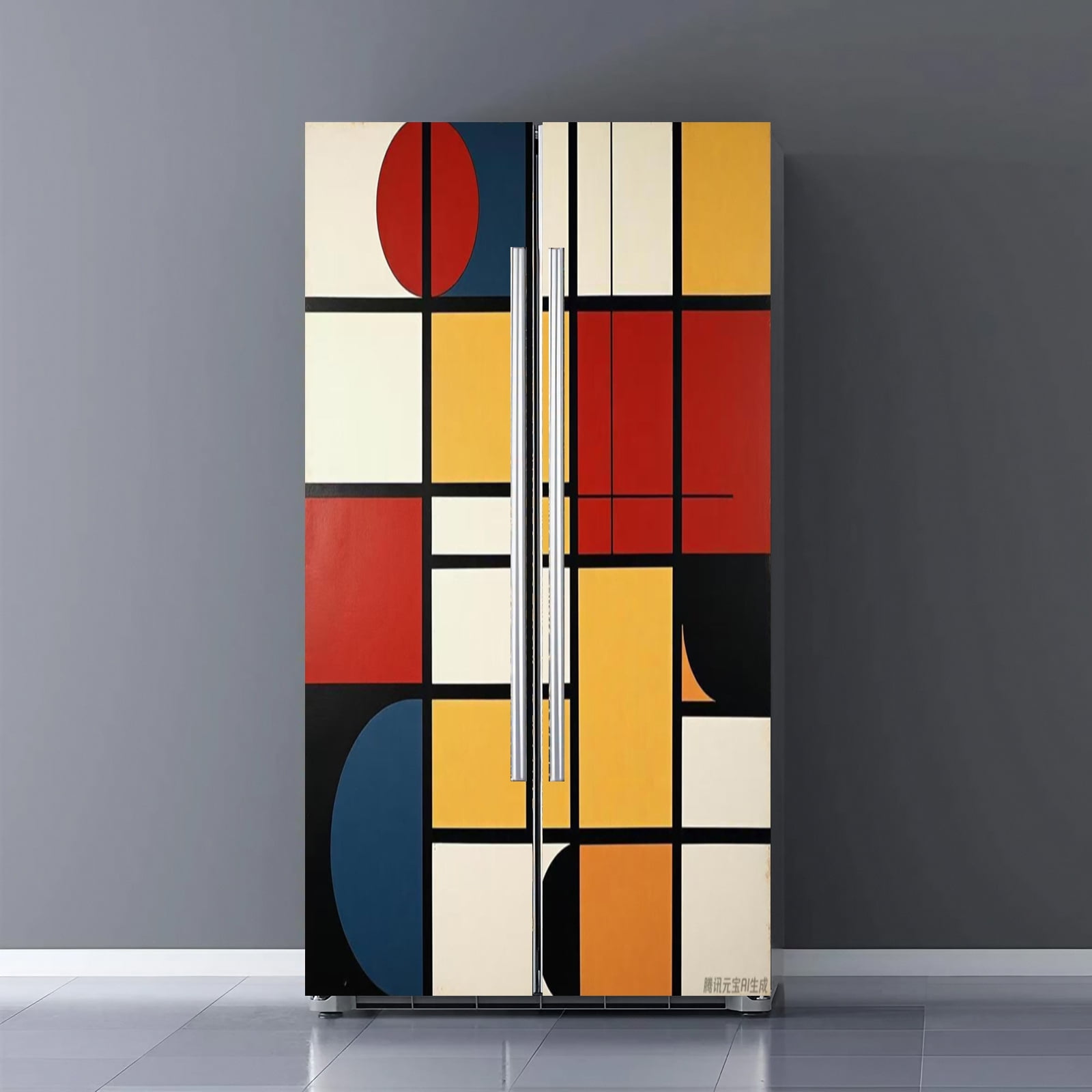 Fridge Door Wrap Vinyl Sticker Decor Front Refrigerator PVC Wallpaper ...