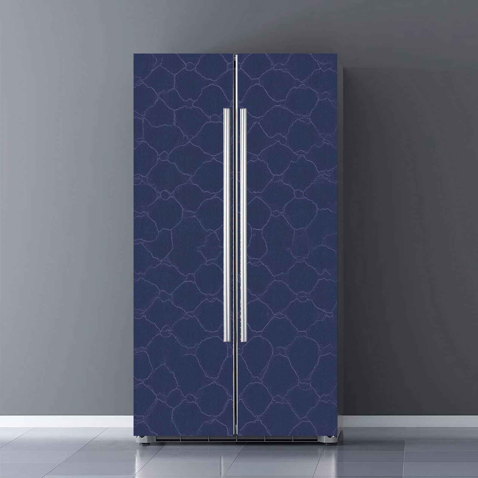 Fridge Door Wrap Vinyl Sticker Decor Front Refrigerator PVC Wallpaper ...