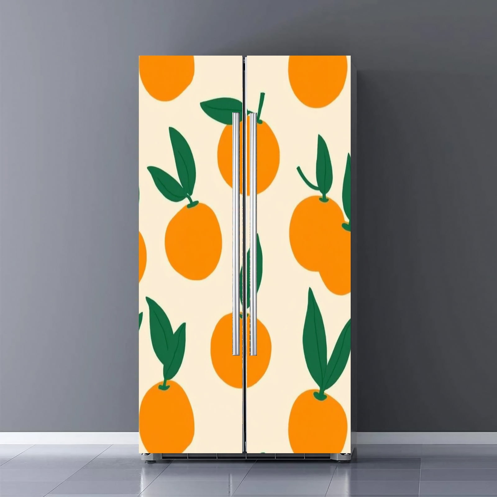 Fridge Door Wrap Vinyl Sticker Decor Front Refrigerator PVC Wallpaper ...