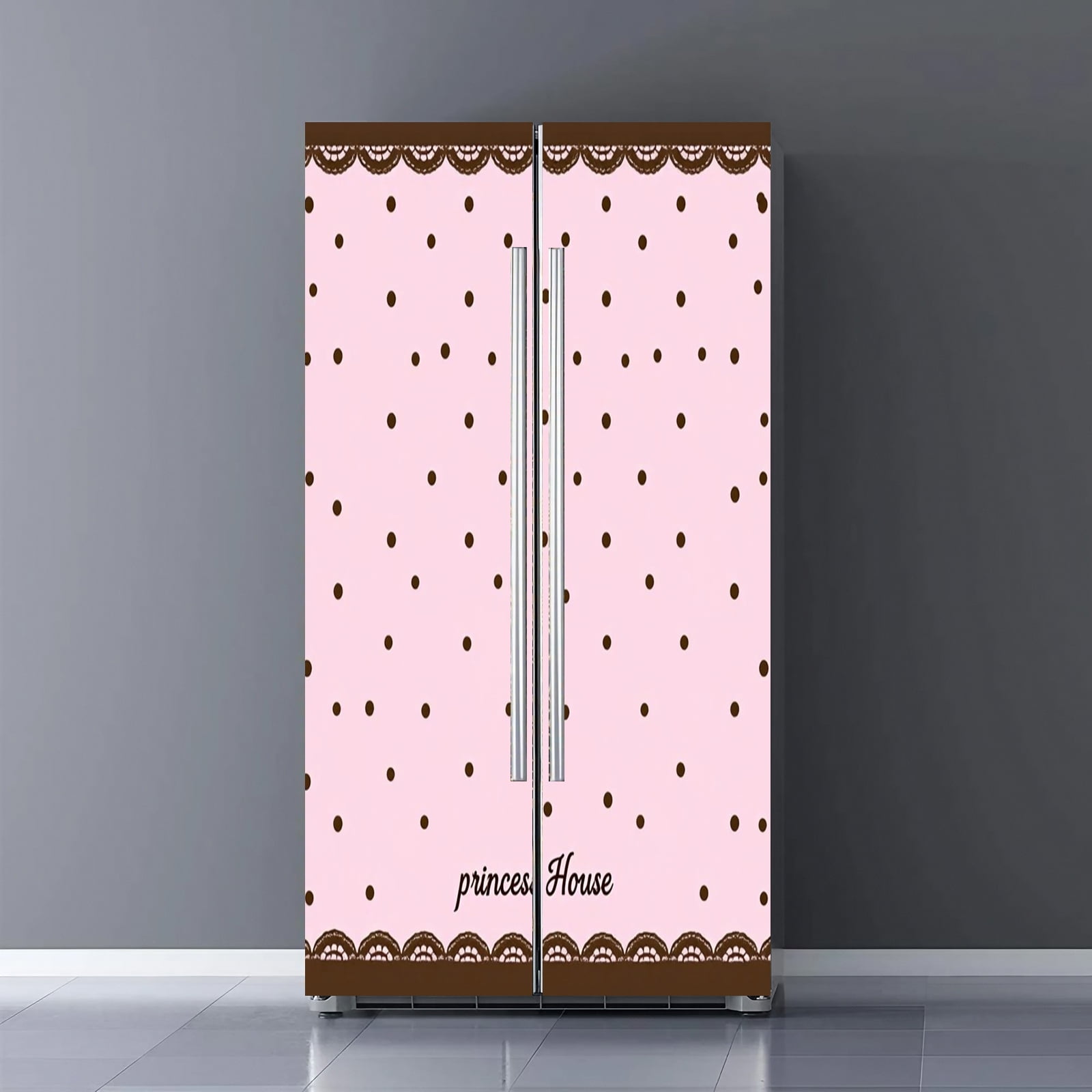 Fridge Door Wrap Vinyl Sticker Decor Front Refrigerator PVC Wallpaper ...