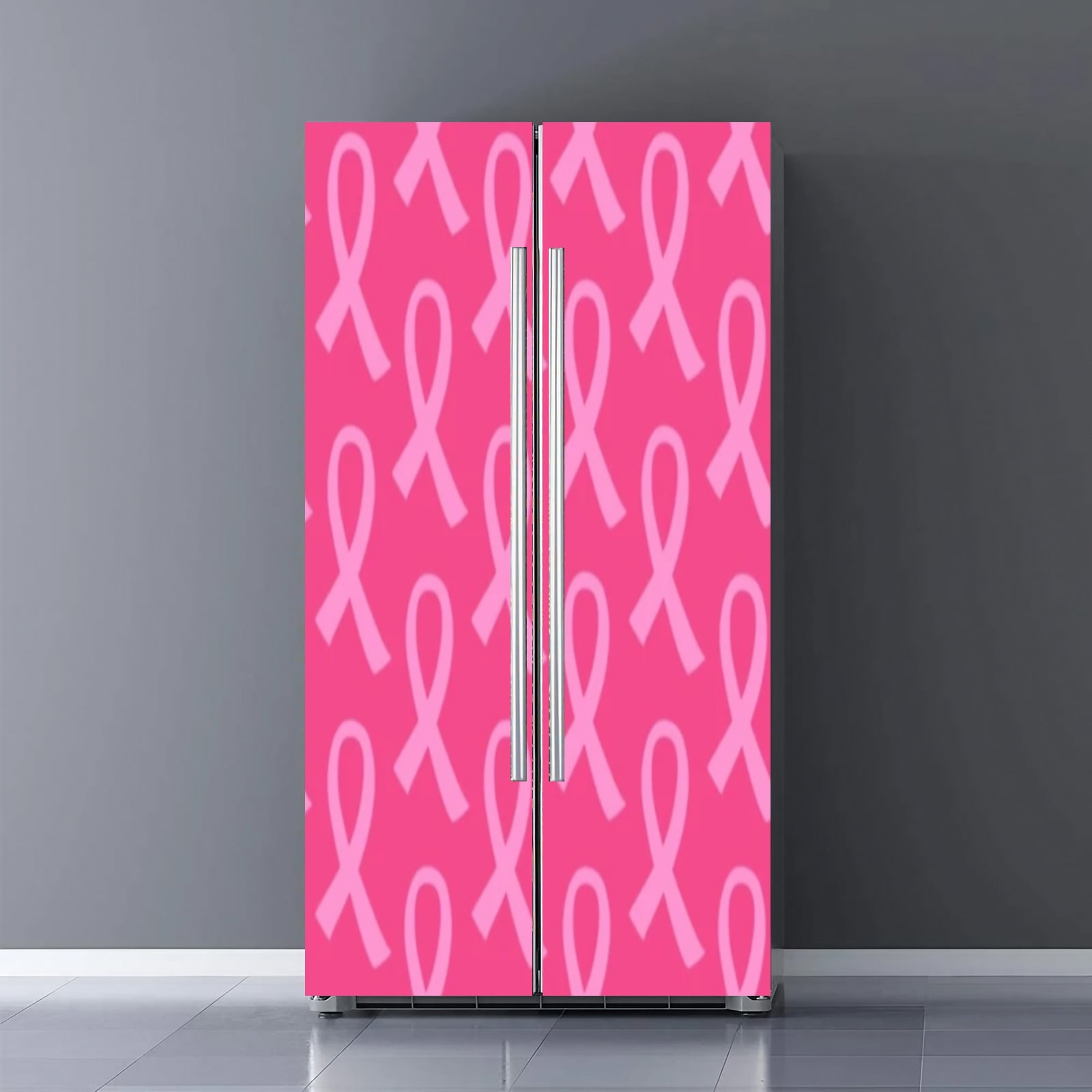 Fridge Door Wrap Vinyl Sticker Decor Front Refrigerator PVC Wallpaper ...