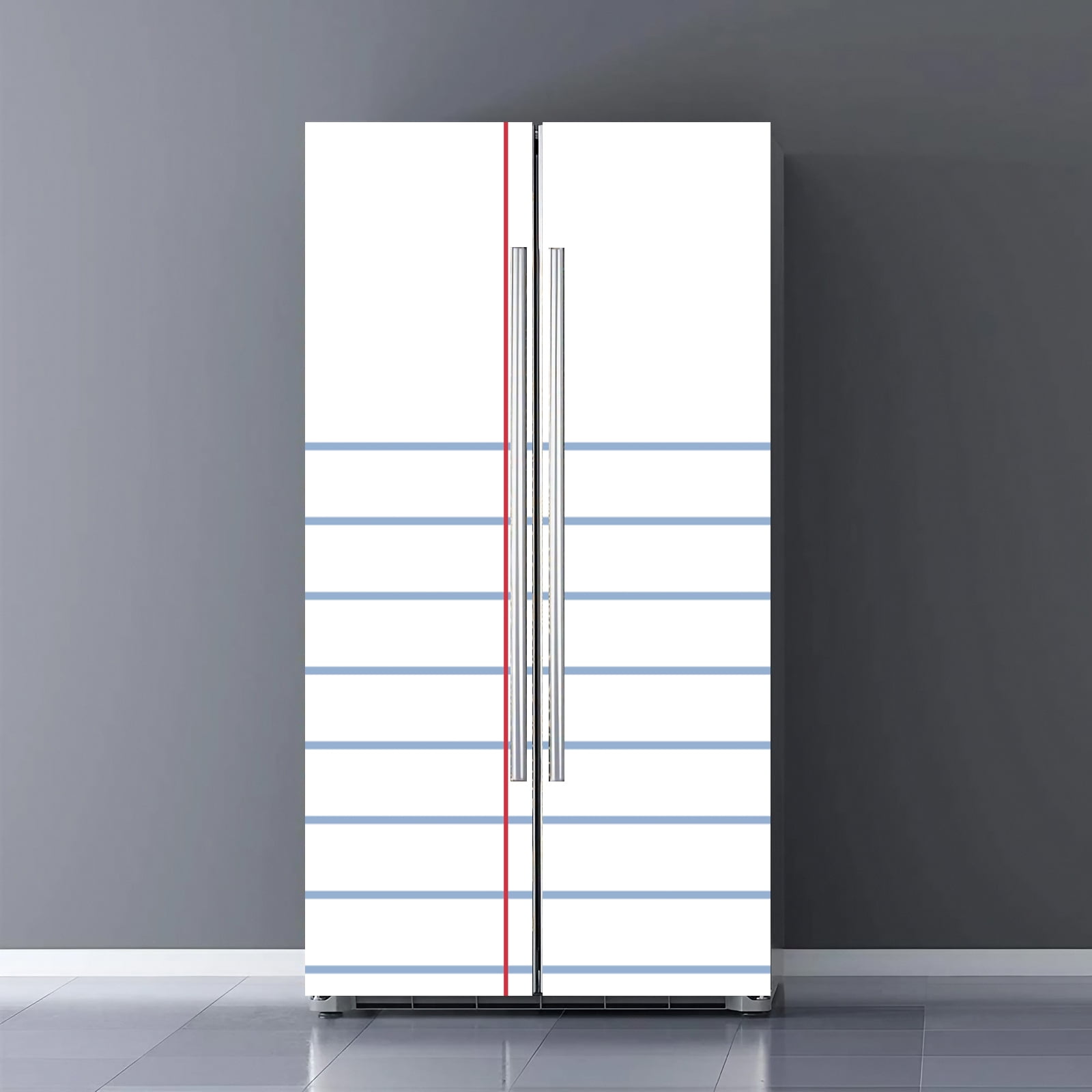 Fridge Door Wrap Vinyl Sticker Decor Front Refrigerator PVC Wallpaper ...