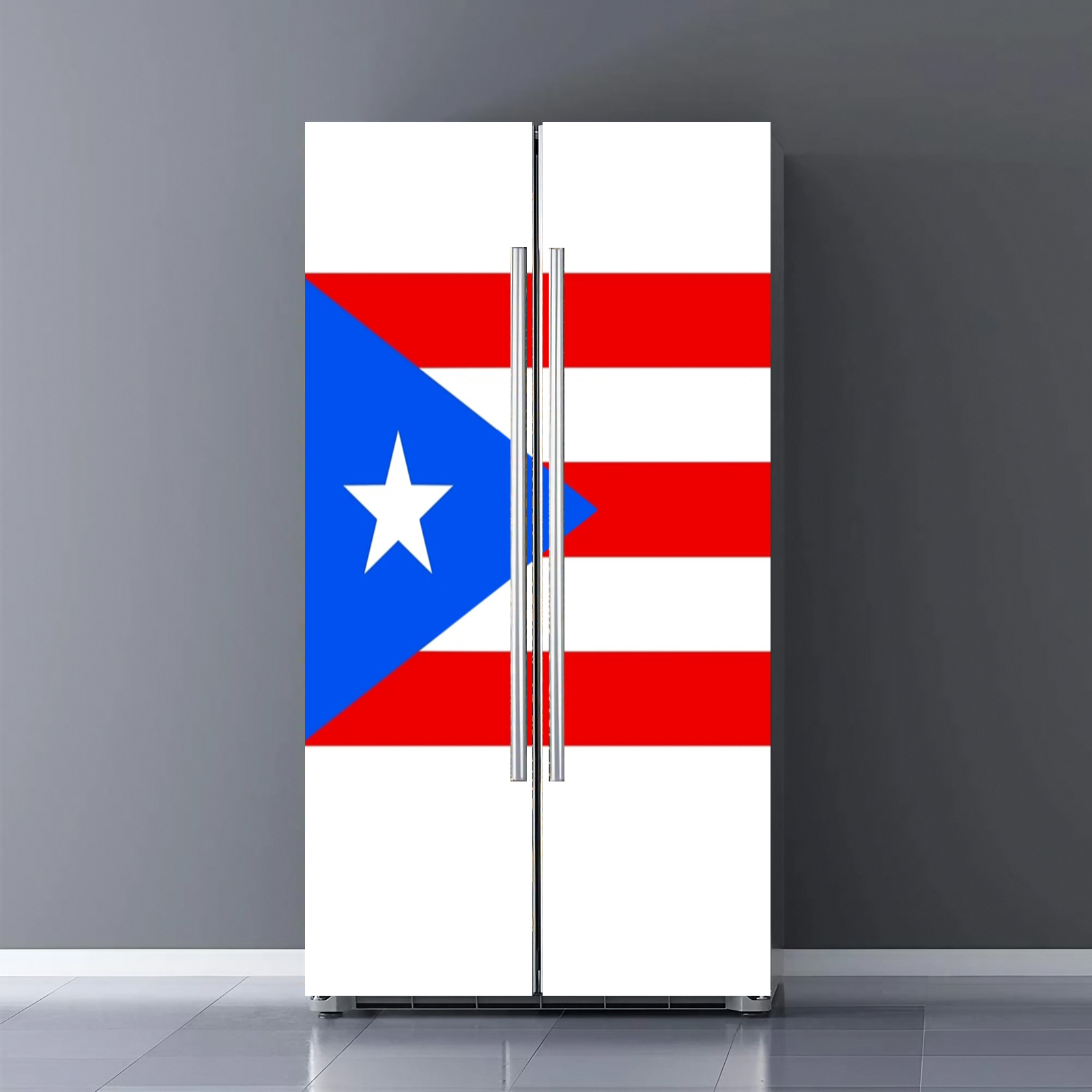 Fridge Door Wrap Vinyl Sticker Decor Front Refrigerator PVC Wallpaper ...