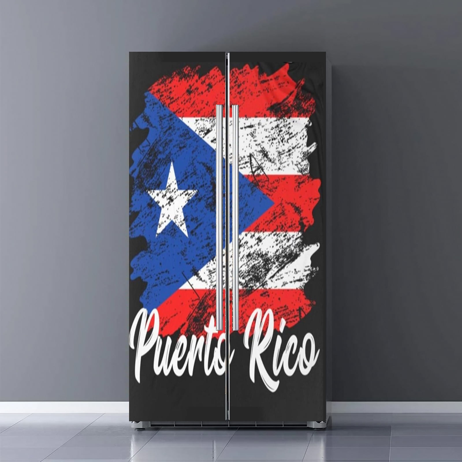 Fridge Door Wrap Vinyl Sticker Decor Front Refrigerator PVC Wallpaper ...