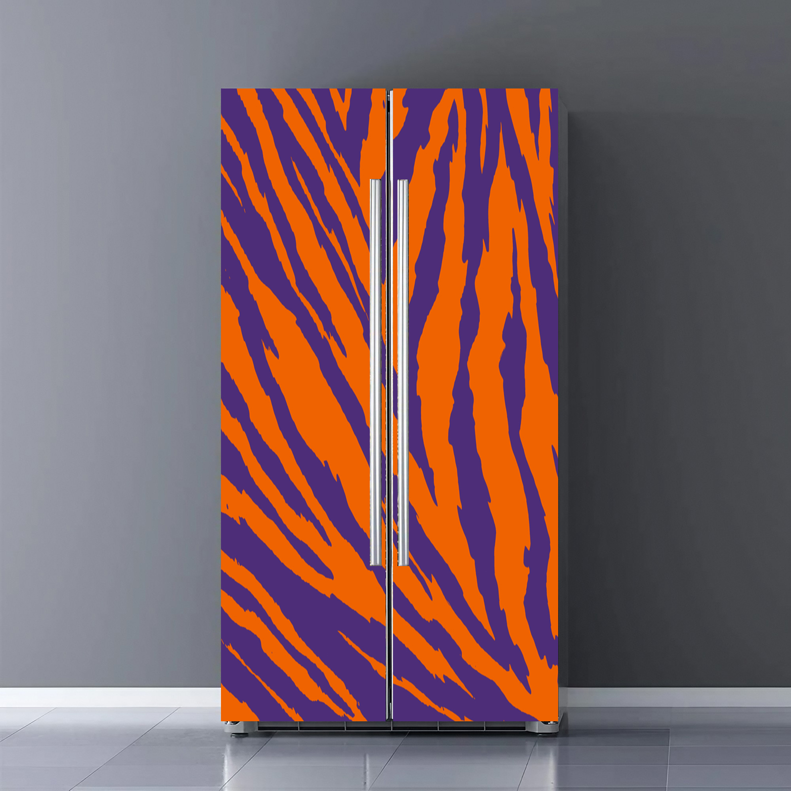 Fridge Door Wrap Vinyl Sticker Decor Front Refrigerator PVC Wallpaper ...