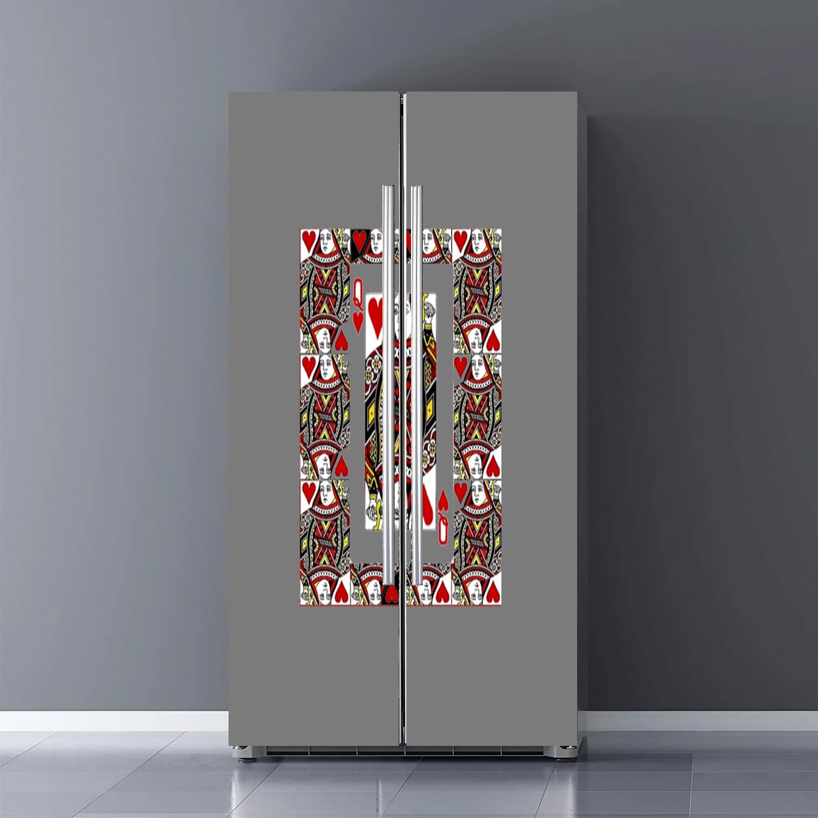 Fridge Door Wrap Vinyl Sticker Decor Front Refrigerator PVC Wallpaper ...