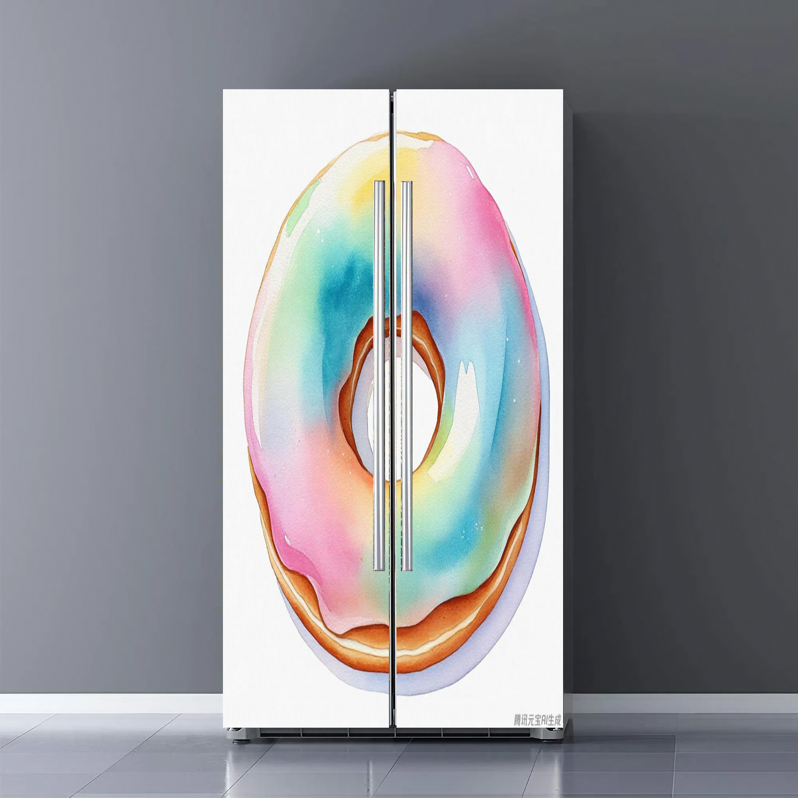 Fridge Door Wrap Vinyl Sticker Decor Front Refrigerator PVC Wallpaper ...