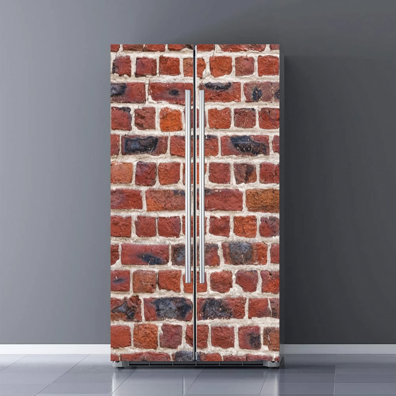 Fridge Door Wrap Vinyl Sticker Decor Front Refrigerator PVC Wallpaper ...
