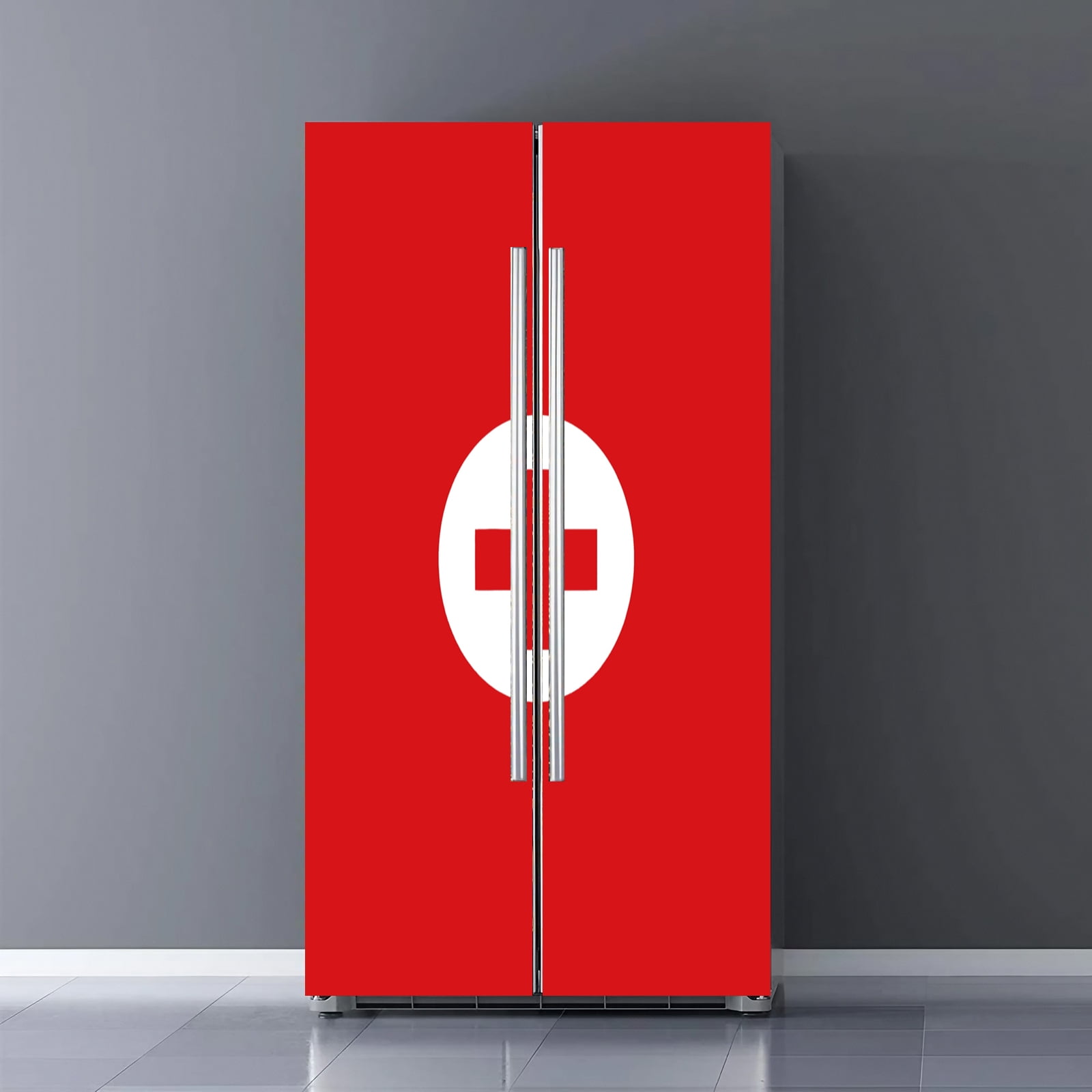 Fridge Door Wrap Vinyl Sticker Decor Front Refrigerator PVC Wallpaper ...