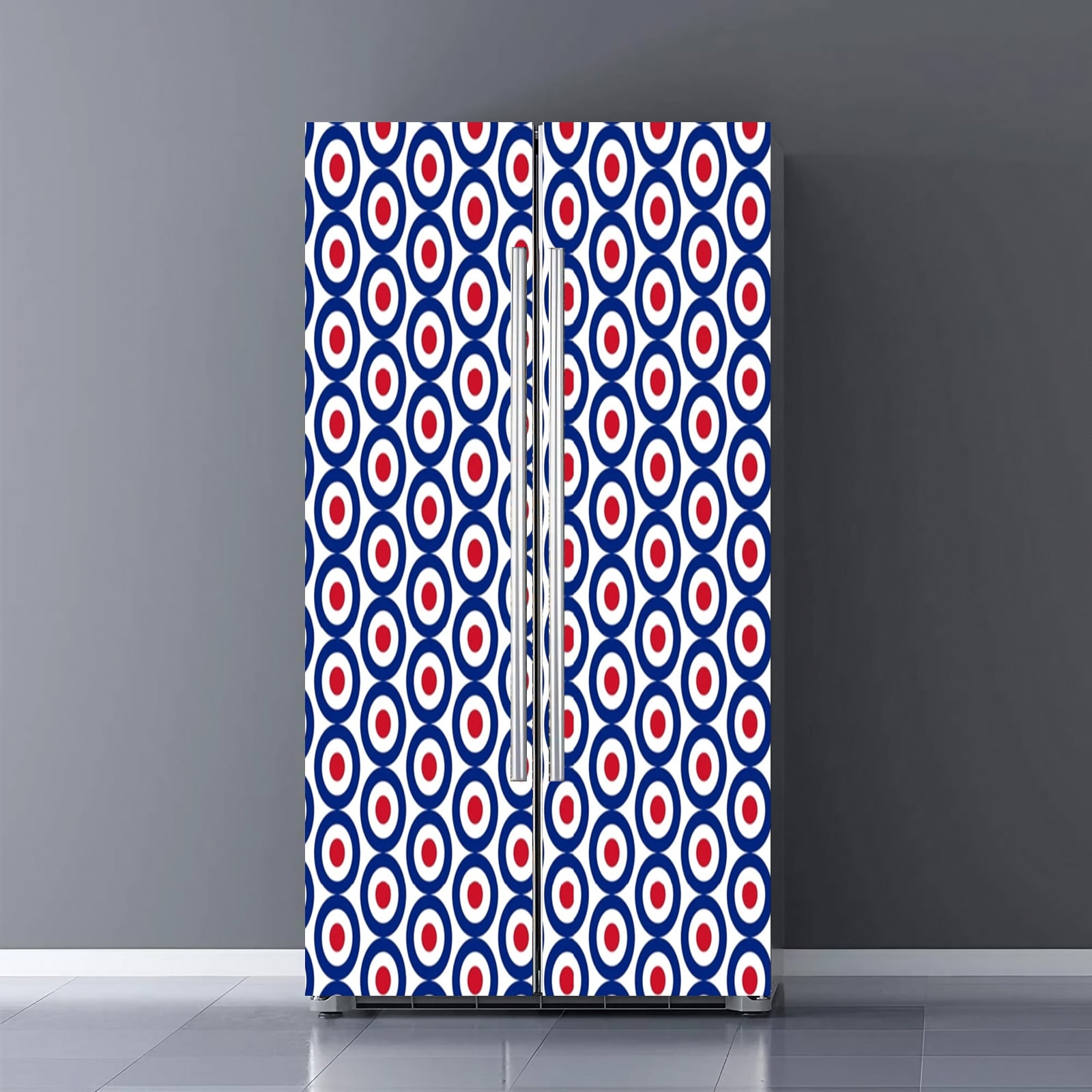 Fridge Door Wrap Vinyl Sticker Decor Front Refrigerator PVC Wallpaper ...