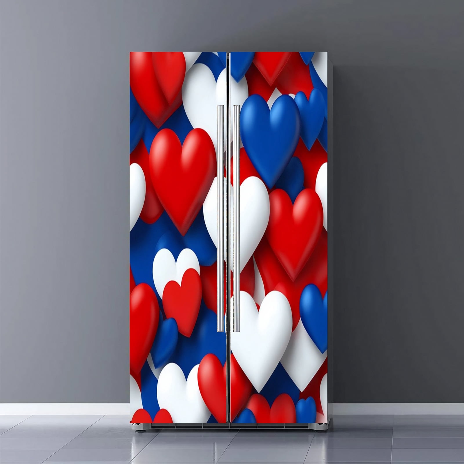 Fridge Door Wrap Vinyl Sticker Decor Front Refrigerator PVC Wallpaper ...
