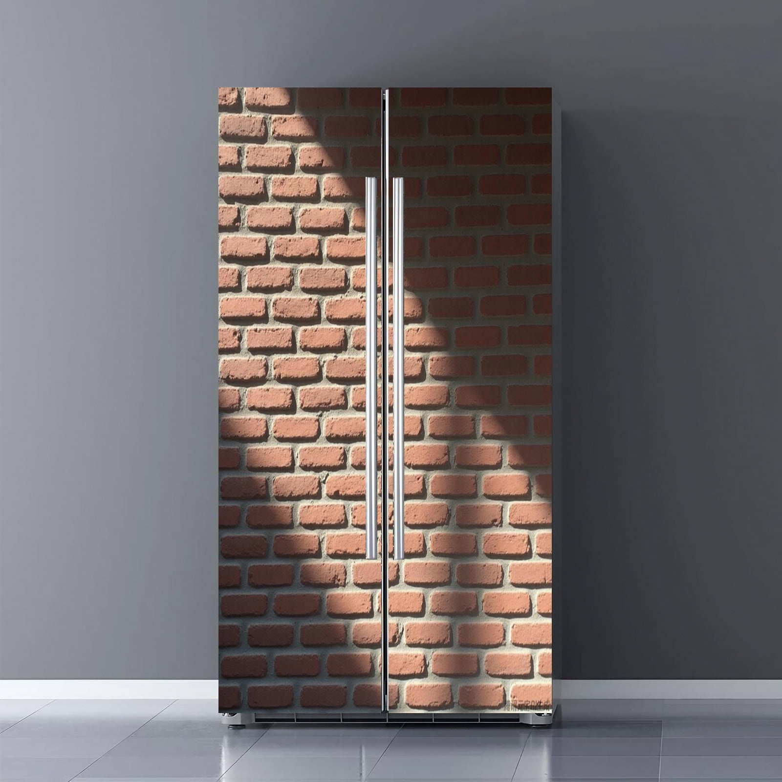 Fridge Door Wrap Vinyl Sticker Decor Front Refrigerator PVC Wallpaper ...