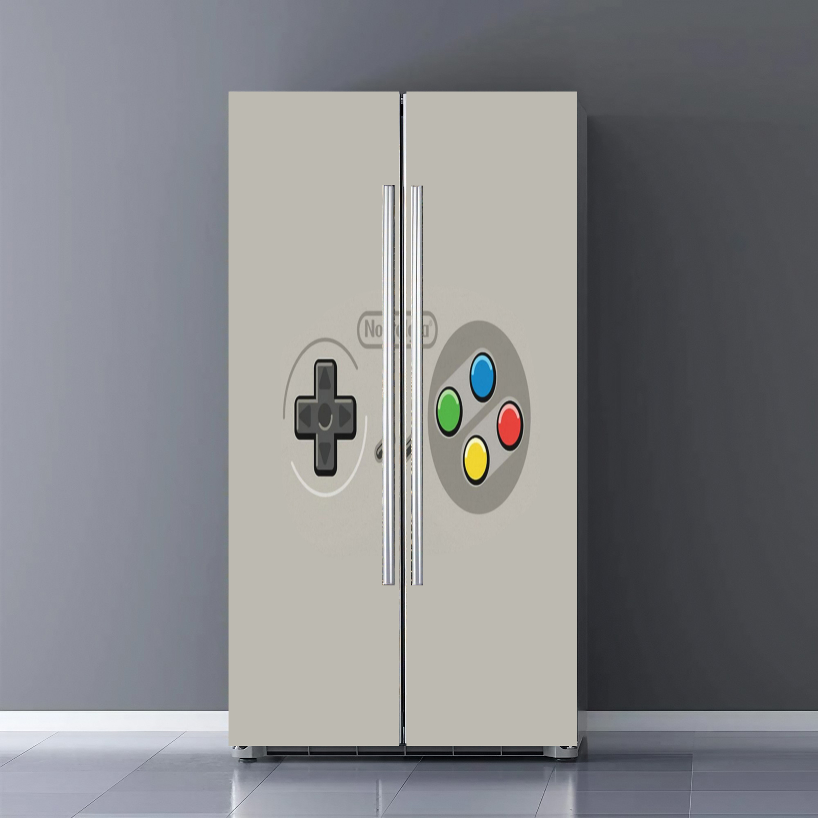 Fridge Door Wrap Vinyl Sticker Decor Front Refrigerator PVC Wallpaper ...