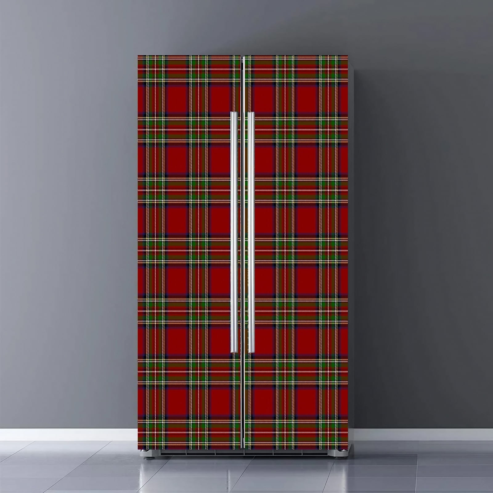 Fridge Door Wrap Vinyl Sticker Decor Front Refrigerator PVC Wallpaper ...