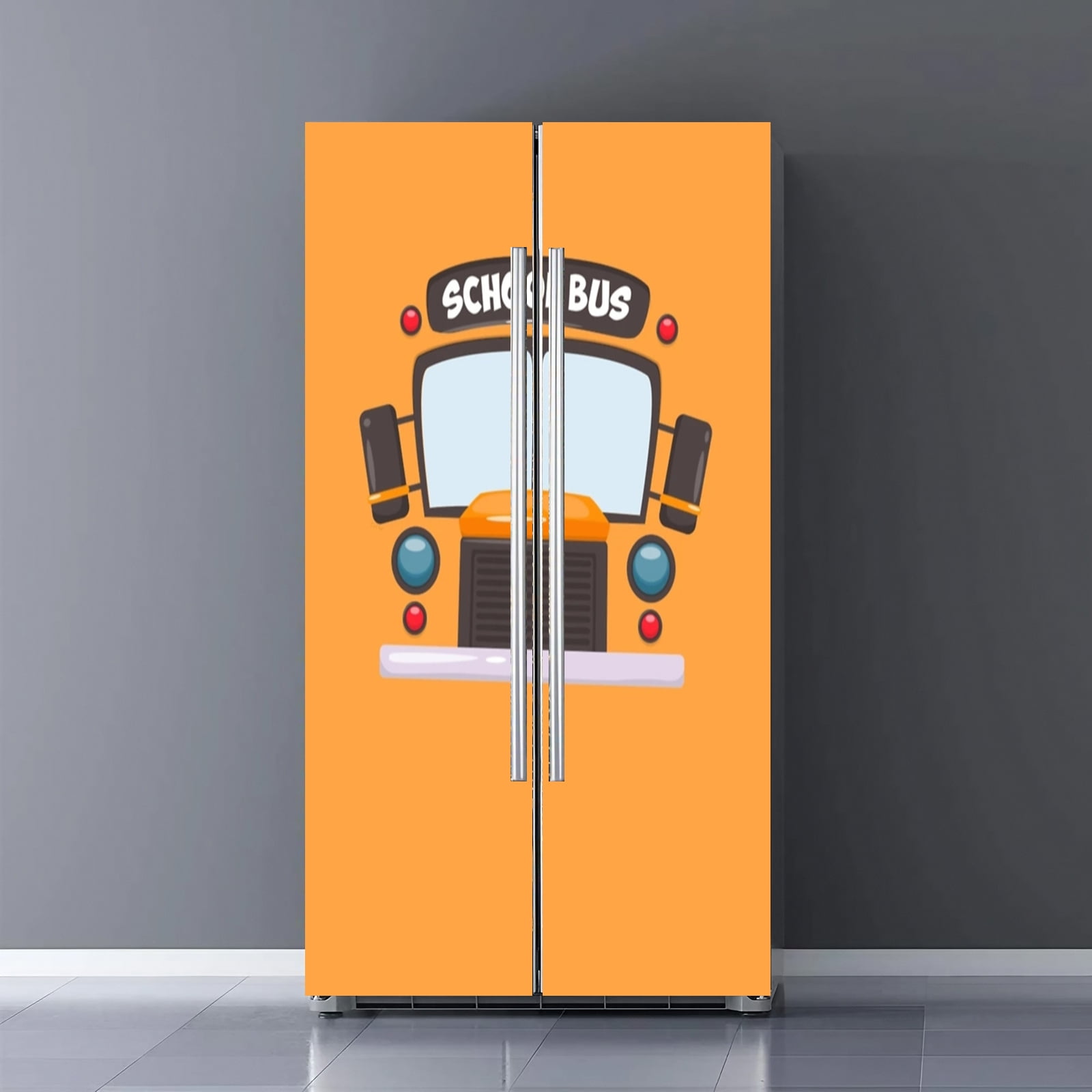 Fridge Door Wrap Vinyl Sticker Decor Front Refrigerator PVC Wallpaper ...