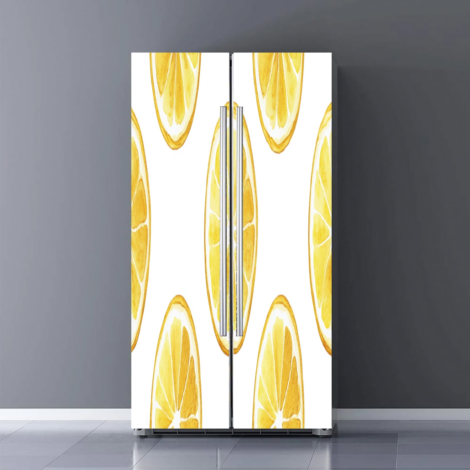 Fridge Door Wrap Vinyl Sticker Decor Front Refrigerator PVC Wallpaper ...